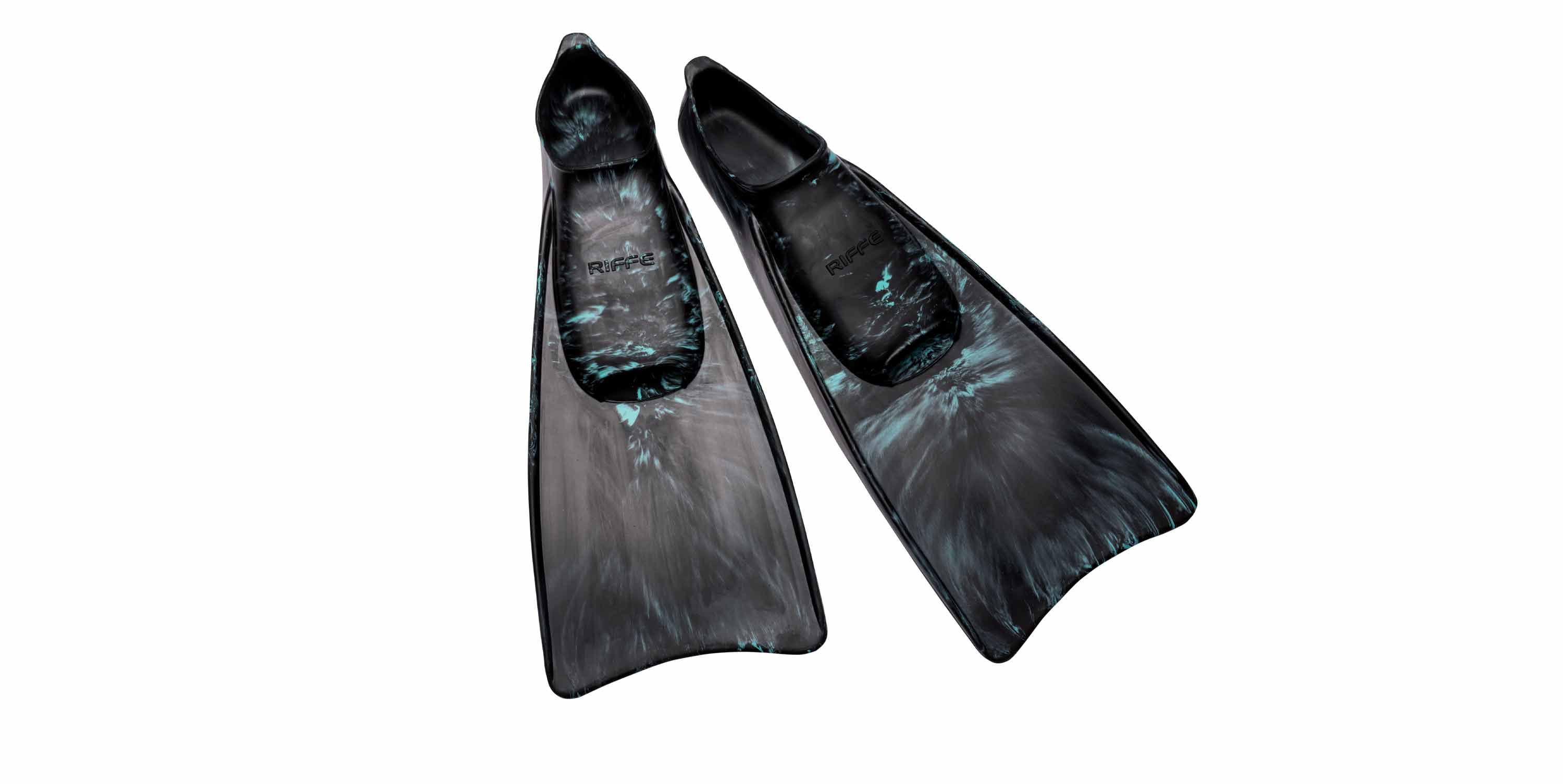 Riffe Kicks Rubber Swim Fins (Black/Blue Swirl, 35/36 (3-4)) - Walmart.com