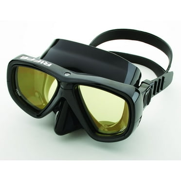 Riffe Frameless Mask - Black W/ Amber Lens - Walmart.com