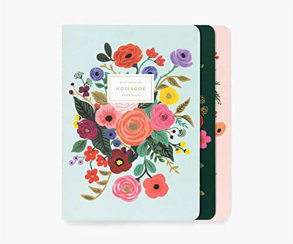 Rifle Paper Co. Garden Party Stitched Notebook Set, Set Of 3 Notebooks ...
