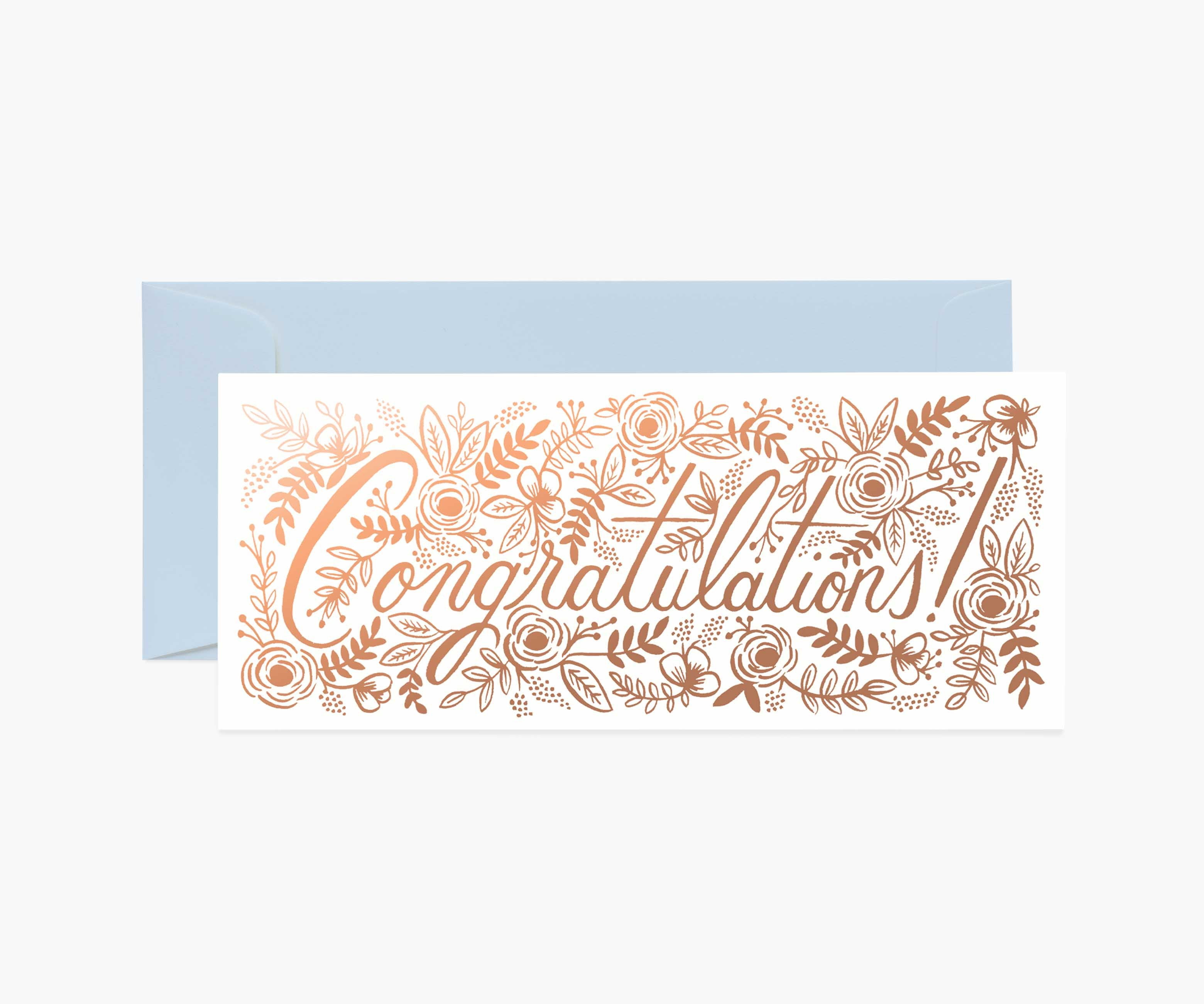 Rifle Paper Co. Set of Four Congratulations Card Champagne Floral ...