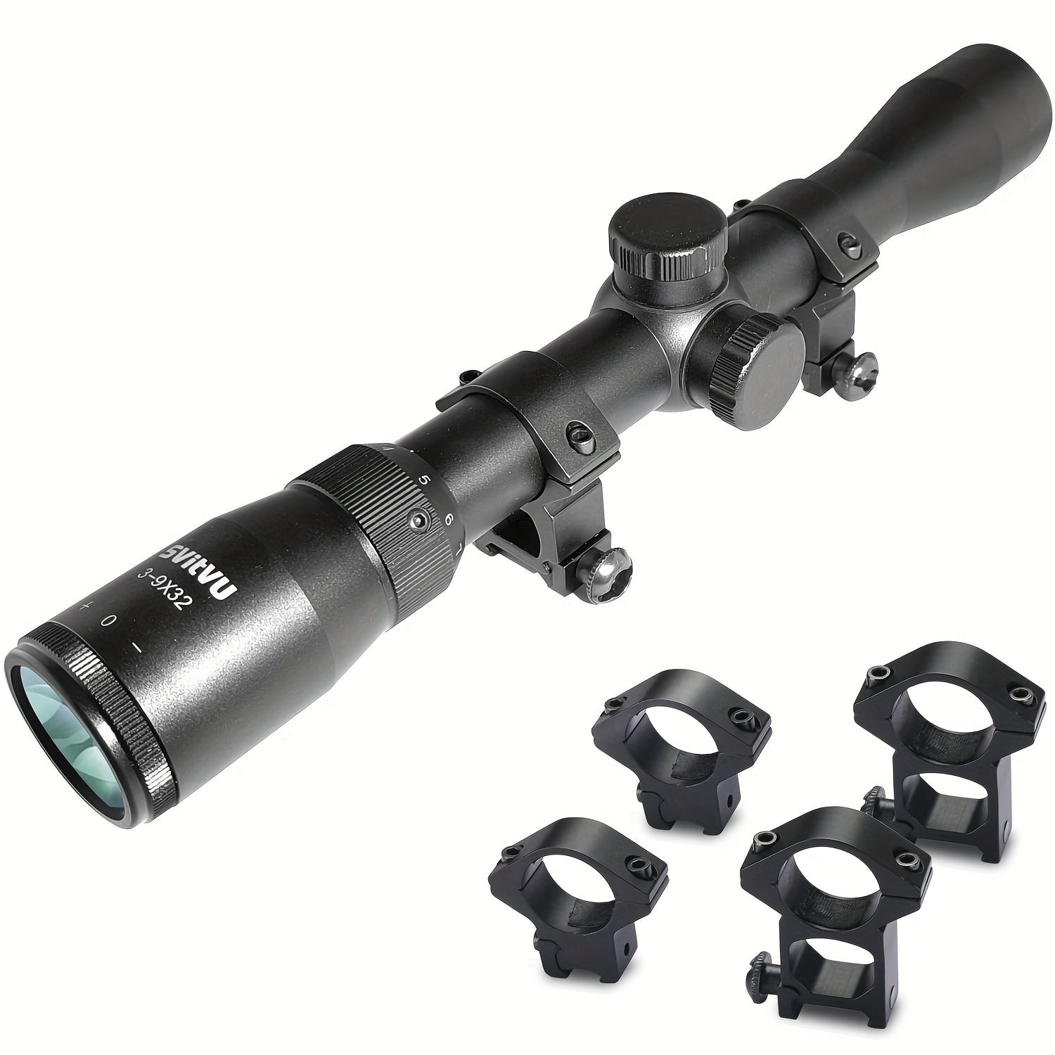 Rifle Scope 3-9x32, Optics Reticle Crosshair Scope, with 20mm And 11mm ...