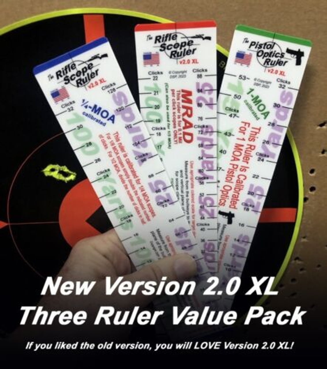 Rifle Scope Ruler Scope Click Calculator (Three-Ruler Combo Value Pack ...