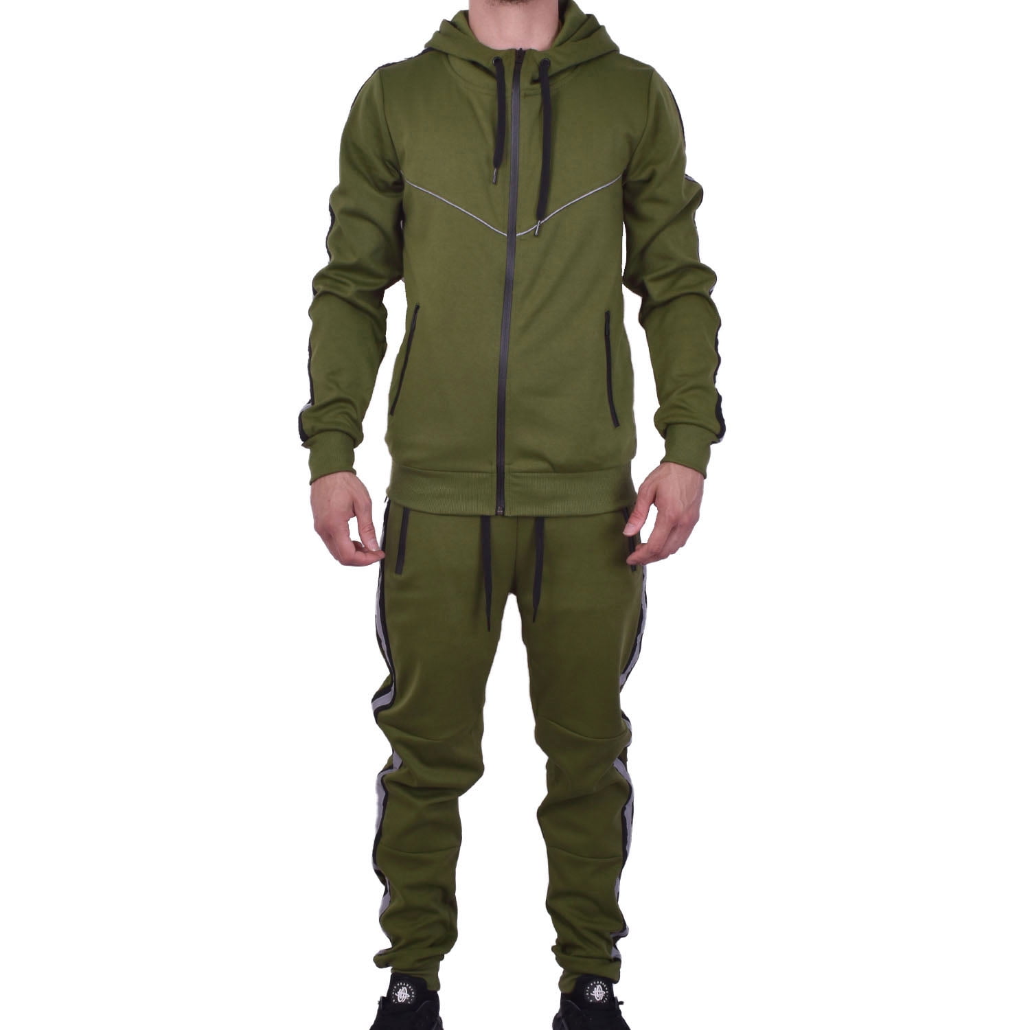 Riflessi Men's Athletic Sports Casual 2 Piece Reflective Tracksuit ...