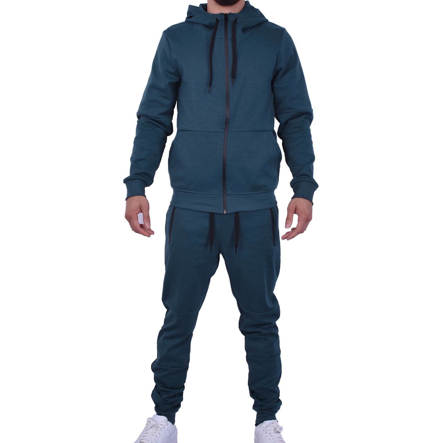 Riflessi Men's Athletic Sports Casual 2 Piece Solid Color Tracksuit ...