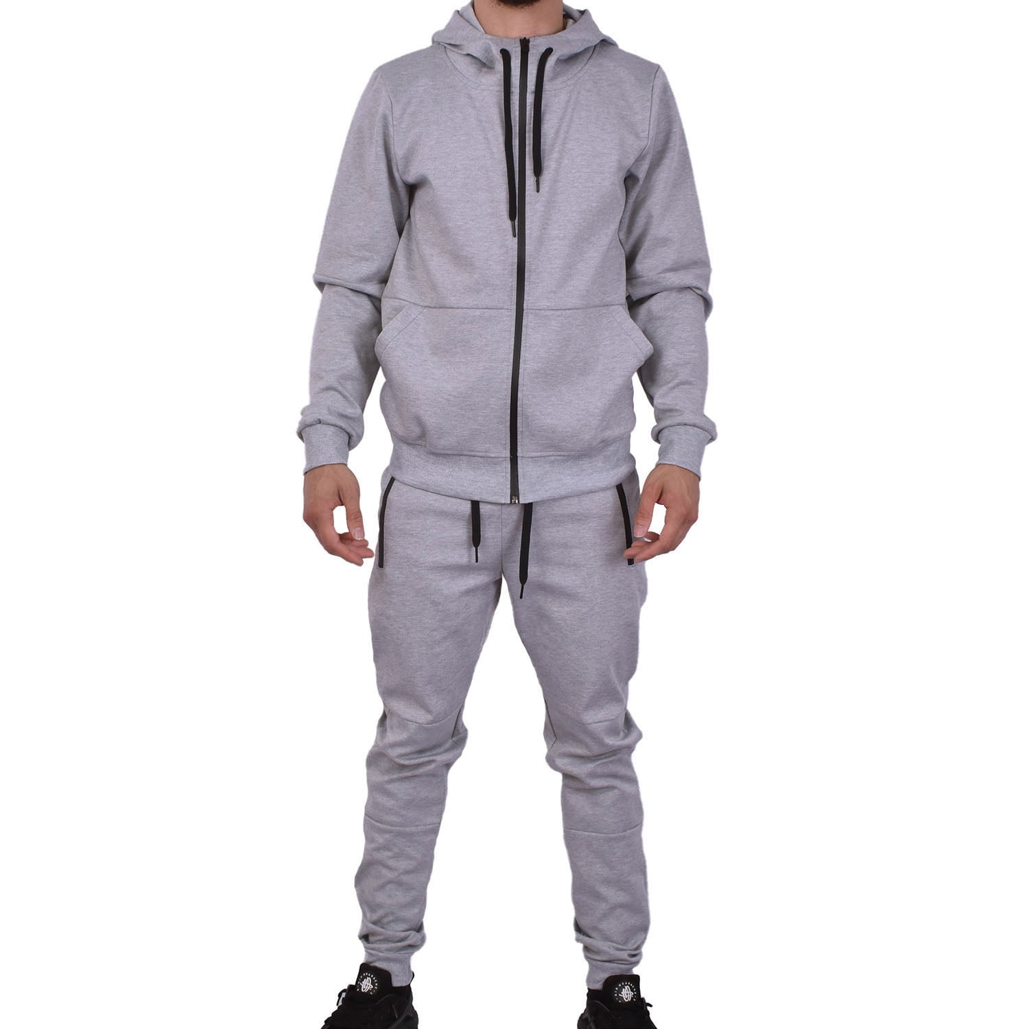 Riflessi Men's Athletic Sports Casual 2 Piece Solid Color Tracksuit ...