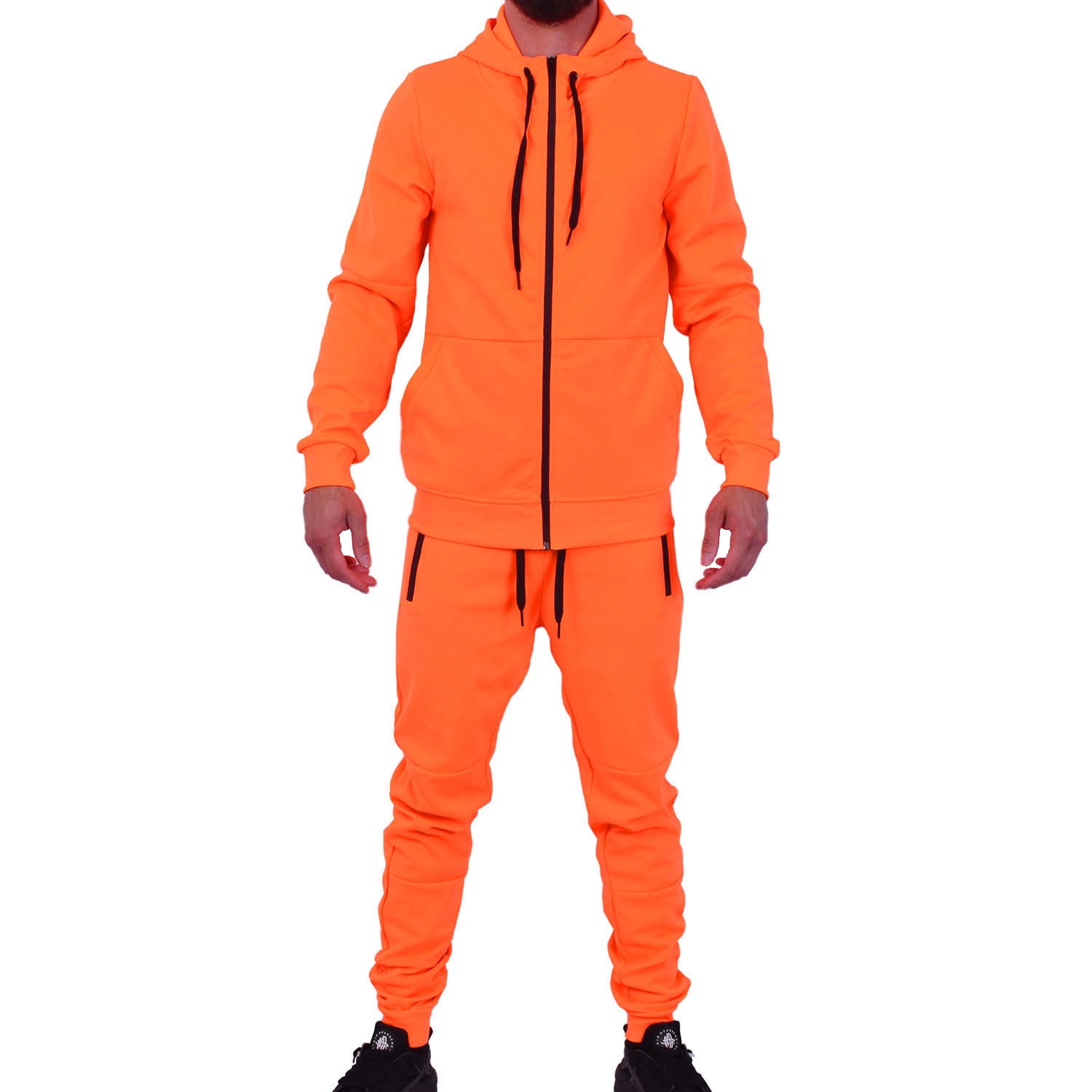Riflessi Men's Athletic Sports Casual 2 Piece Solid Color Tracksuit ...