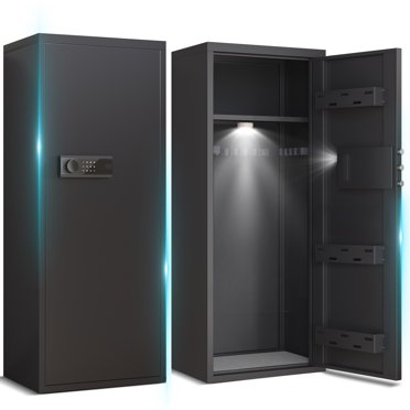 Omethey Fireproof Waterproof Gun Safe, Digital Quick Access 4-5 Gun ...