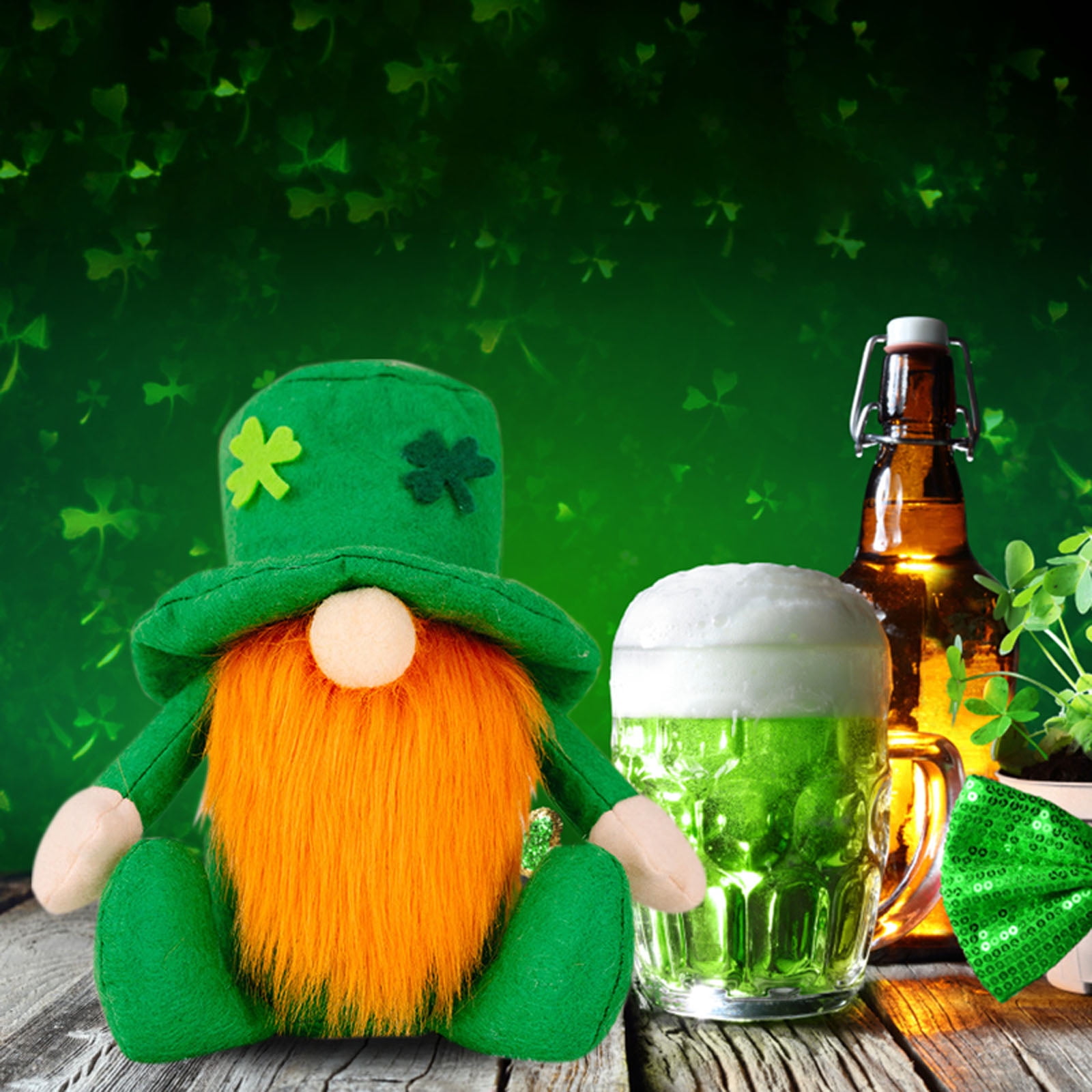 Riforla 1pack Irish Day St. Patrick's Day Doll Doll Decoration Plush ...