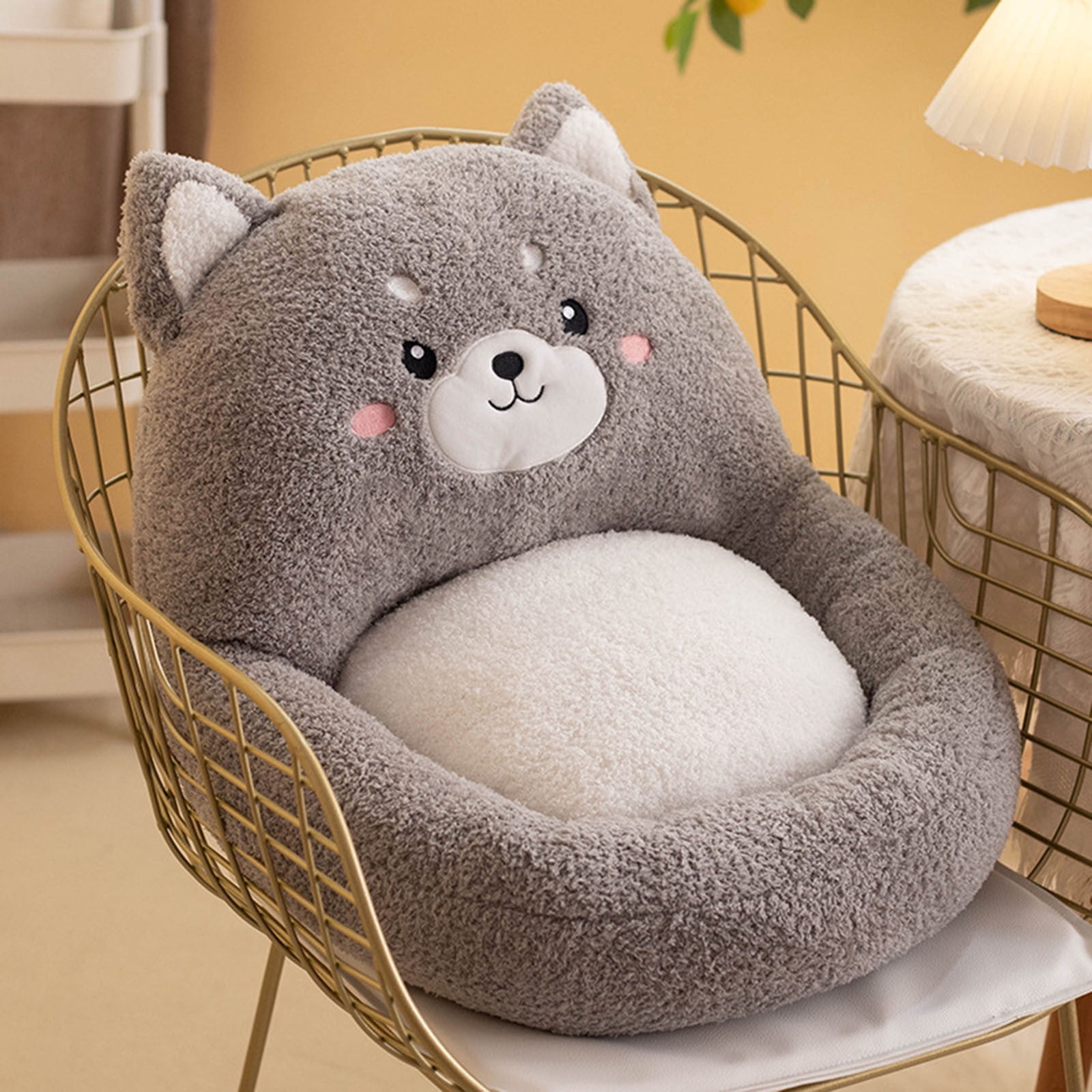 Riforla Cute Gaming Chair Cushion Kawaii Indoor Seat Cushions for ...