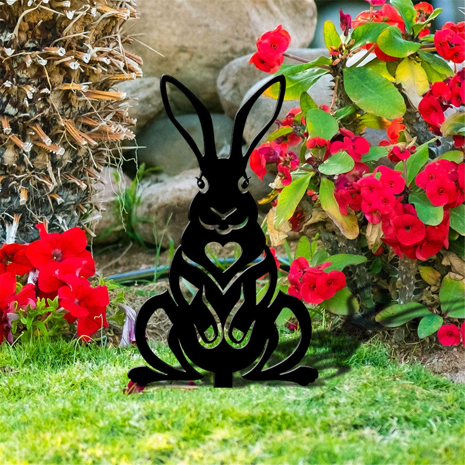Riforla Easter Garden Decorations Easter Egg Rabbit Ground Insert ...