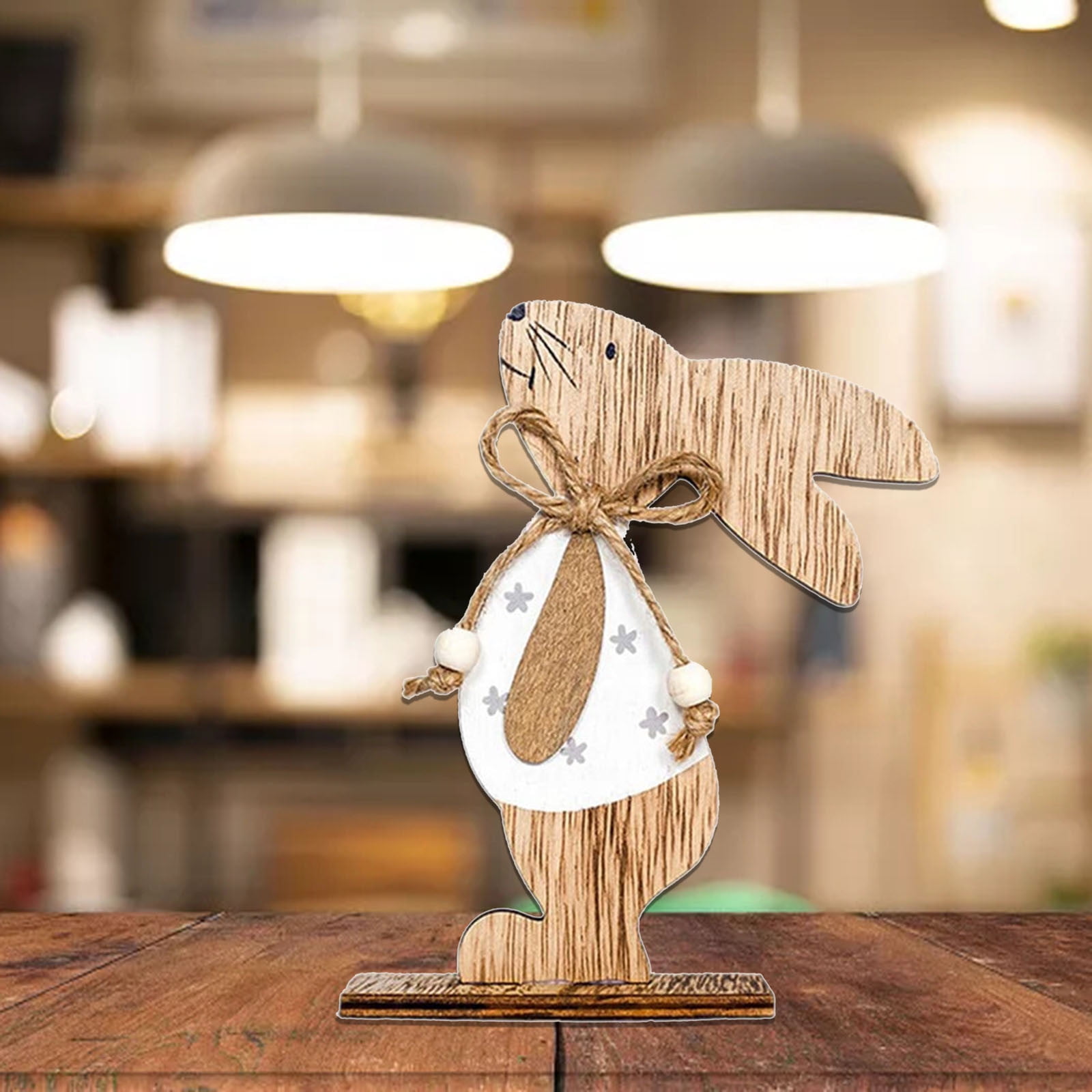 Riforla Easter Wooden Crafts Rabbit Ornaments Style Home Wooden Craft ...