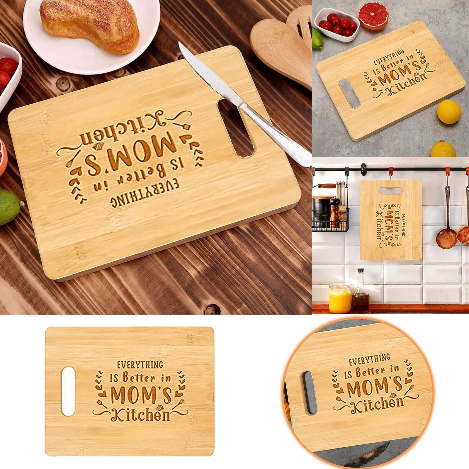 Riforla Mother's Day Wooden Chopping Board Engraved Commemorative ...