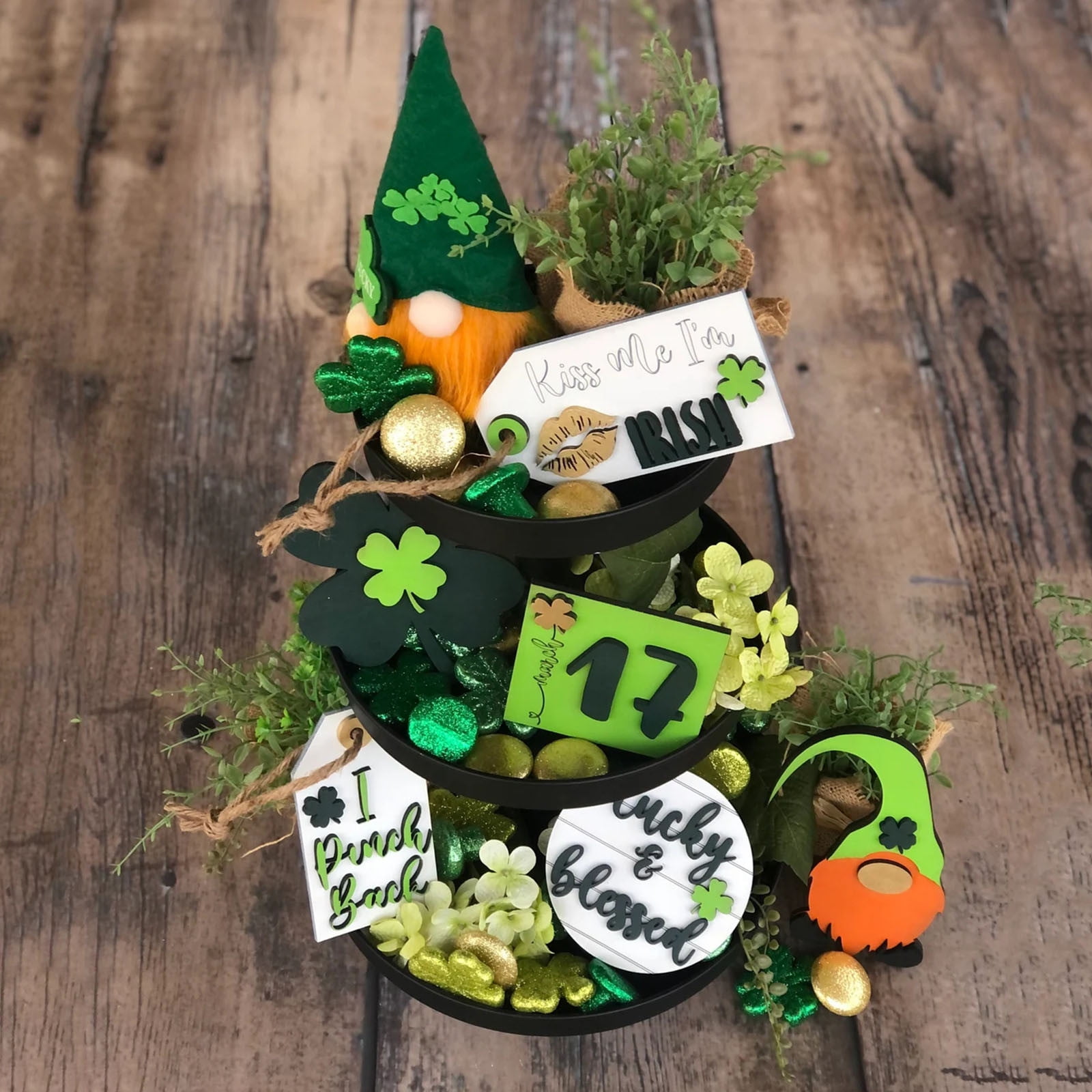 Riforla Rustic Tiered Tray Items Decorations for Home Table House Room ...