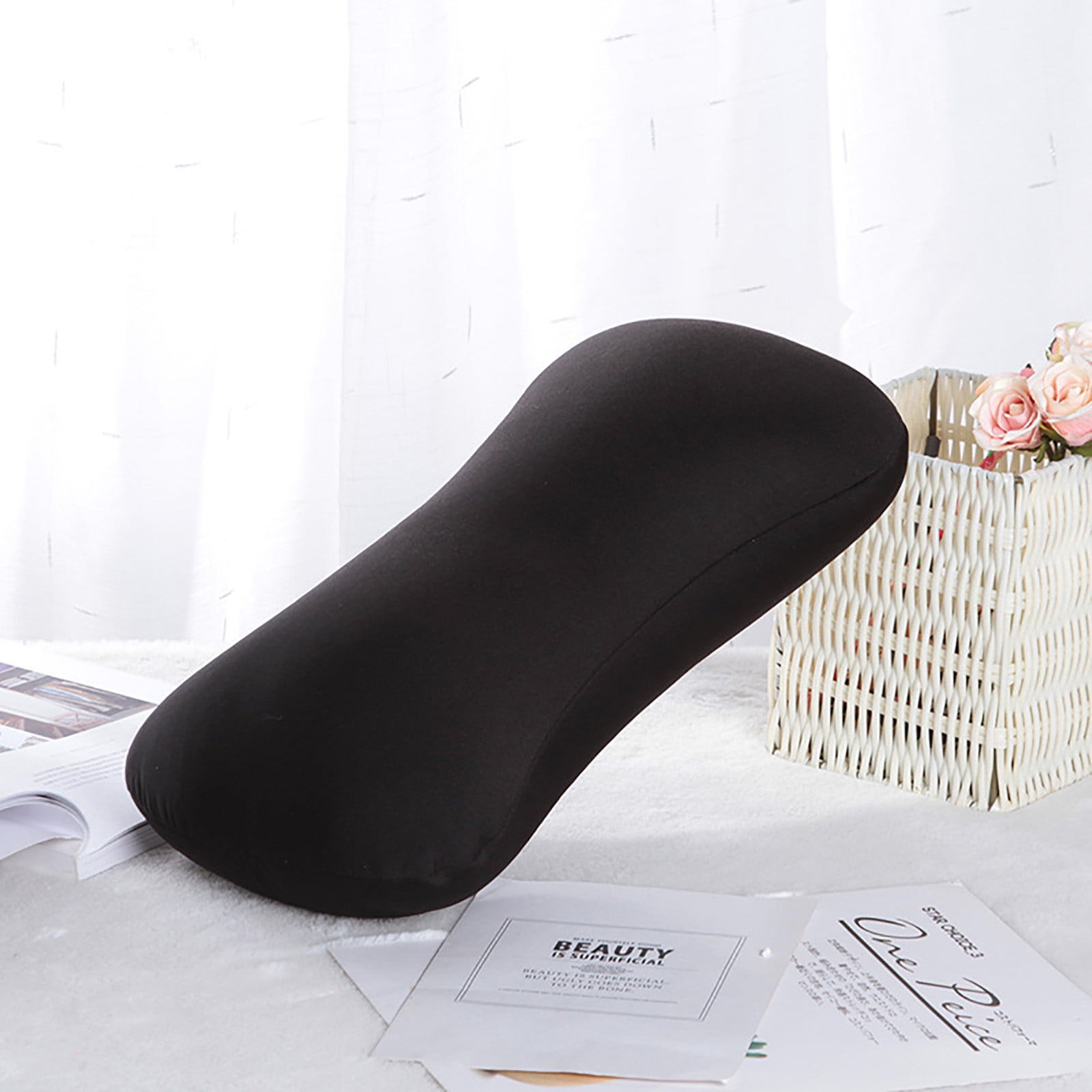 Riforla Soft Mini Bone Type Headrest Roll Pillow Backrest Pillow ...