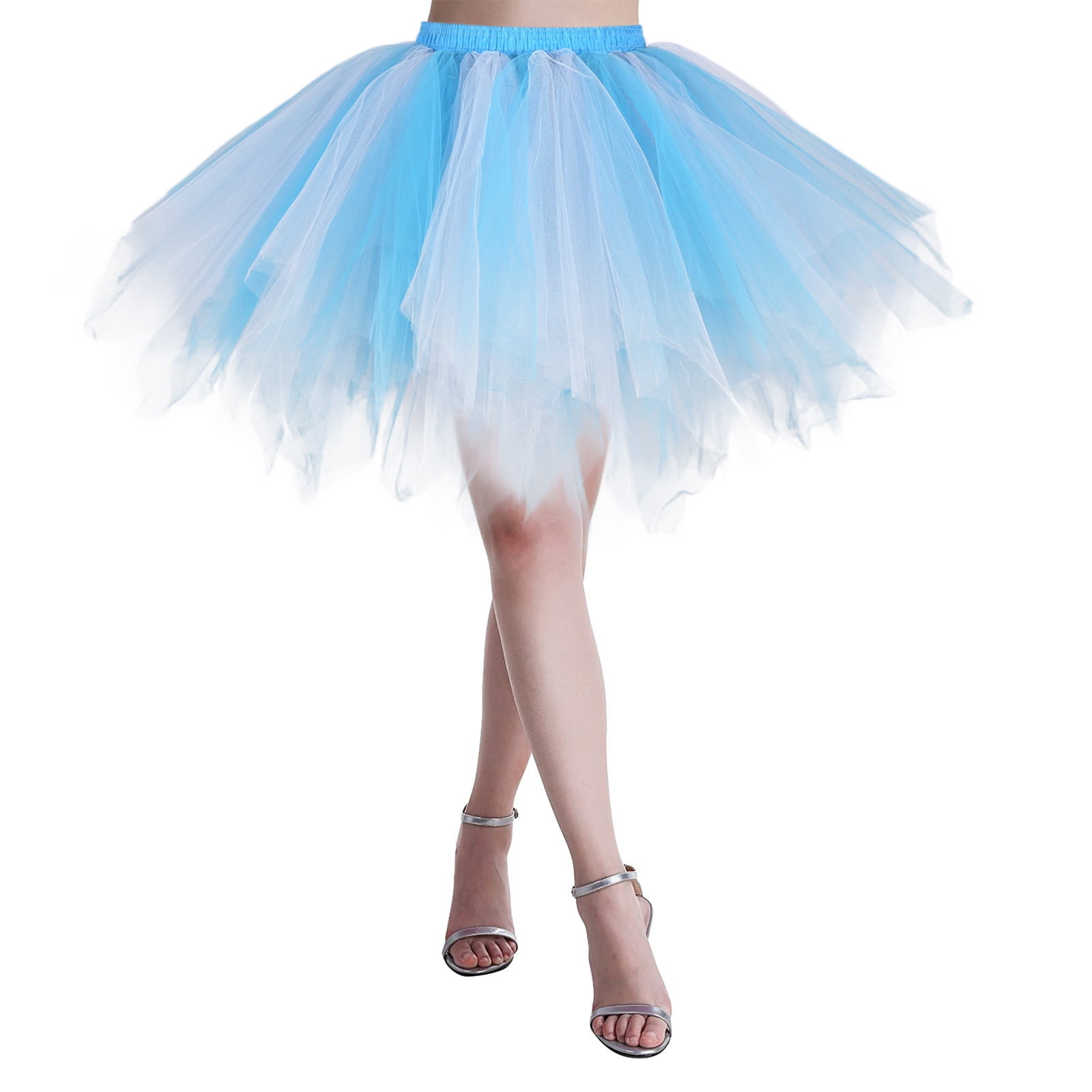 Riforla Women Tutu Skirt Elastic Dance Skirts A-line Ballet Layered ...