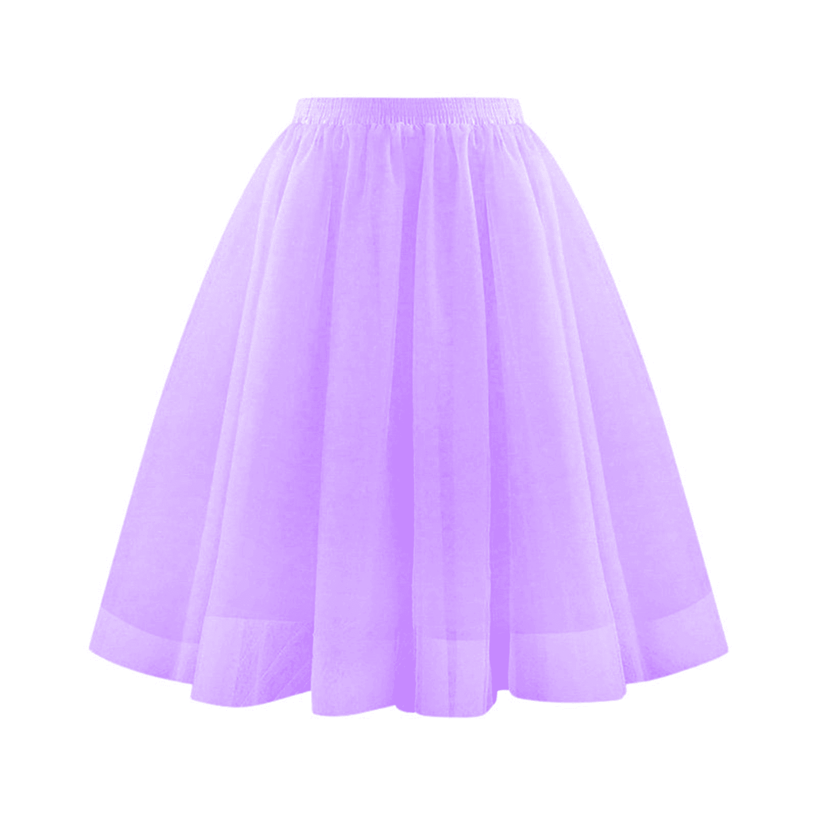 Riforla Women Tutu Skirts Soft Drape Mid Length Tulle Skirt A-line ...