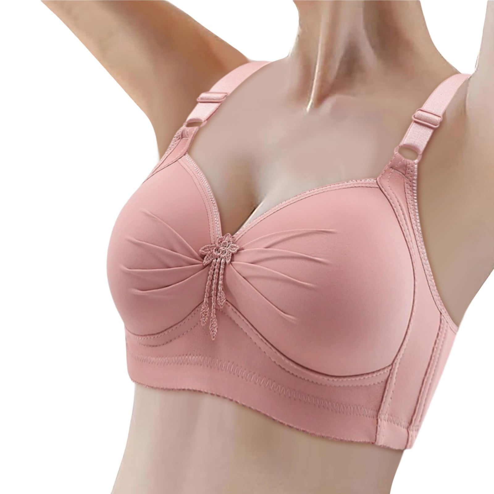 Riforla Women's Comfort Bra Four Bra Bras for Older Women Pink 85C - Walmart.com
