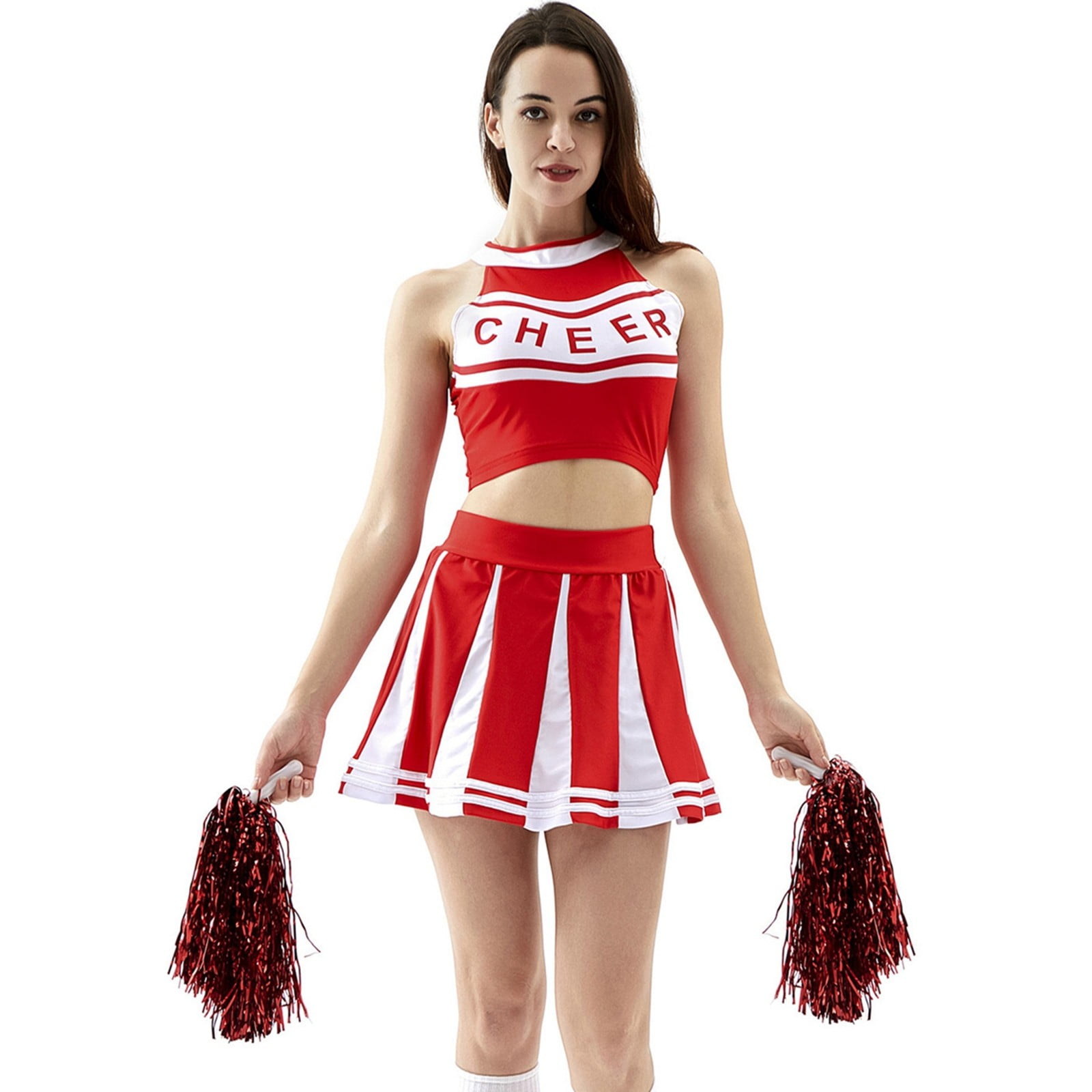 Riforla Women's Show Cheerleading Outfit Girl Cheerleading Outfit Stage ...