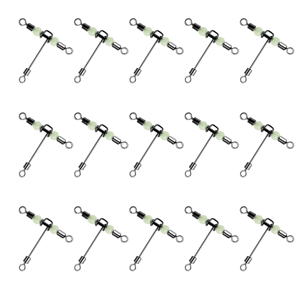 Rig Swivels 3 Way Swivels with Glow Beads Fishing Tackle - Walmart.com