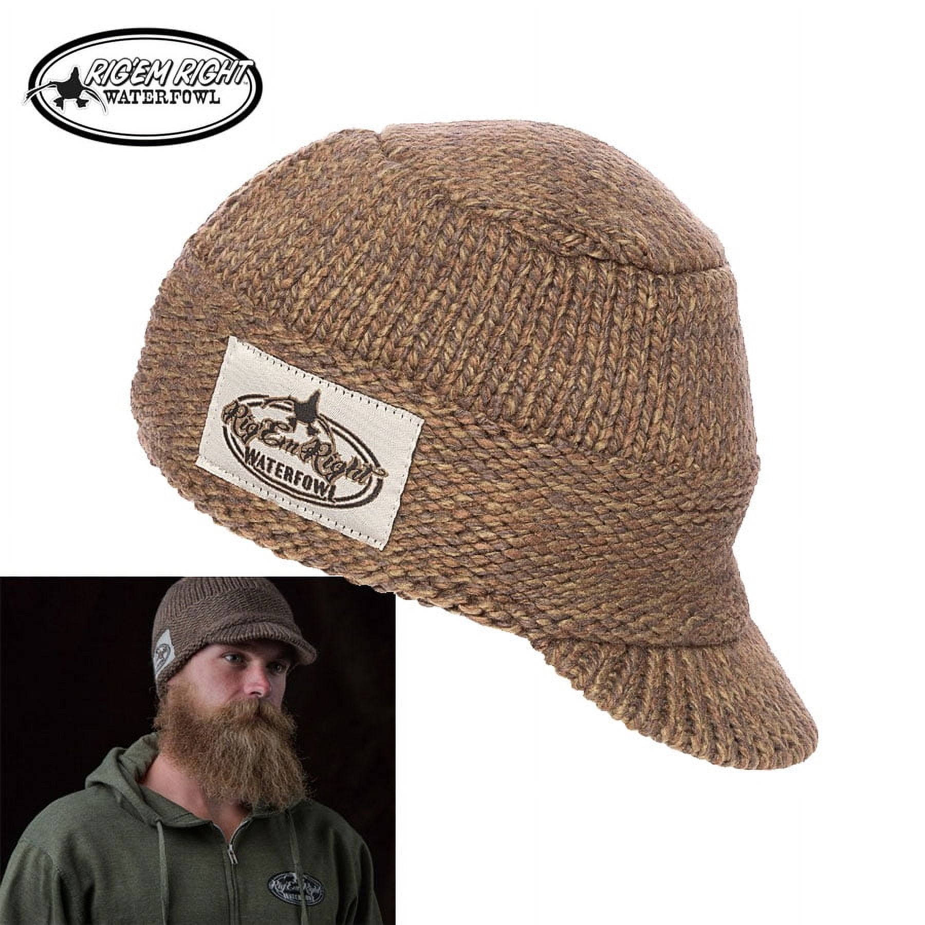 Rig'em Right Heavyweight Billed Knit Beanie- Olive Timber - Walmart.com