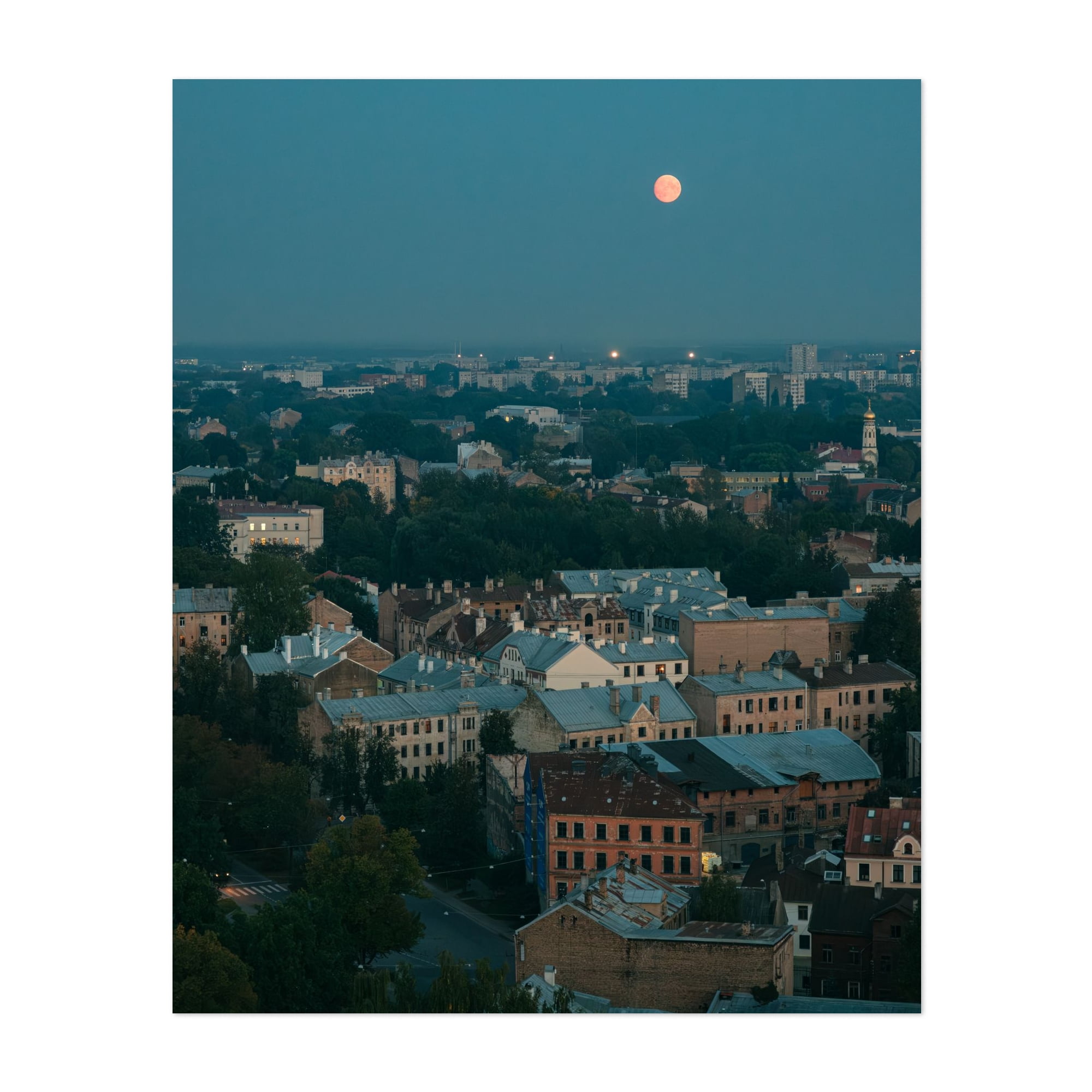 Riga Blues 01 - Riga Latvia Photography City Moon Night Sky ...