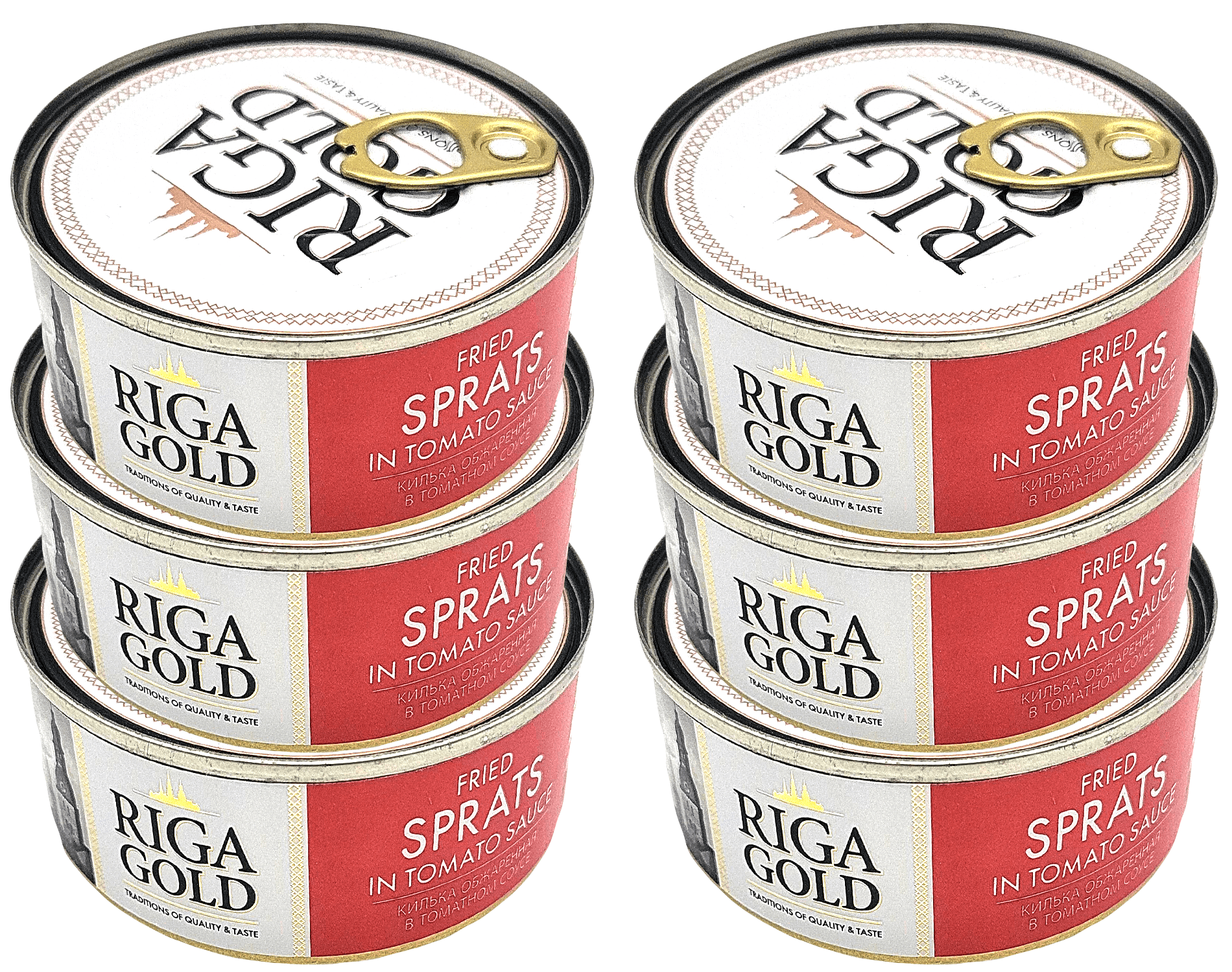 Riga Gold Fried Sprat in Tomato Sauce 240g/ 0.53lb - Set of 6 - Walmart.com