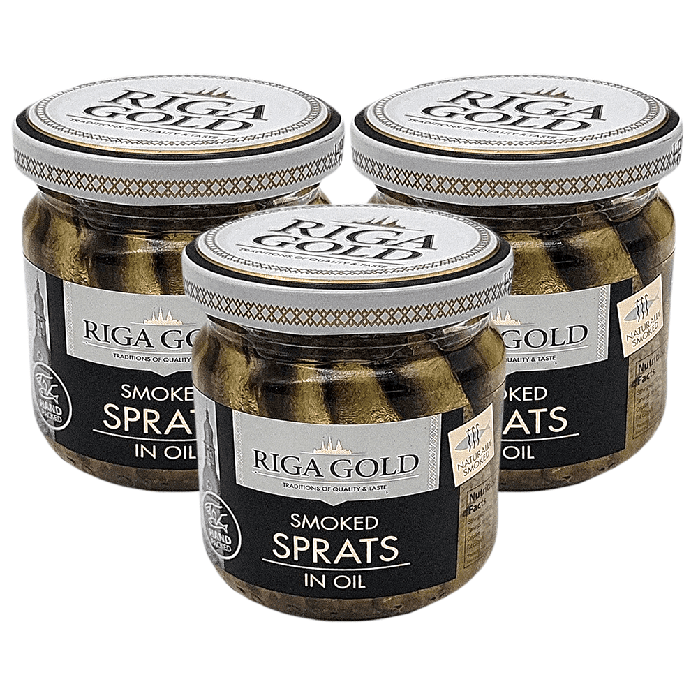 Riga Gold Smoked Sprats in Oil 100g/0.22 lb - Set of 3 - Walmart.com