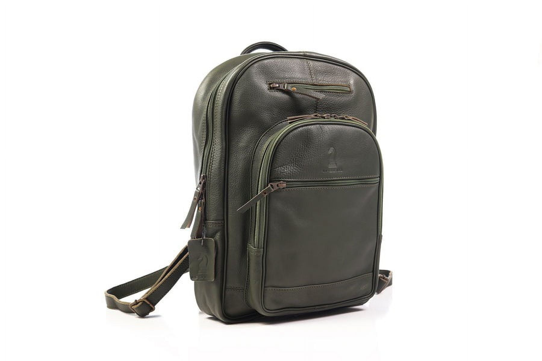 Riga Olive Handcrafted Leather Backpack - Sleek & Durable Full-Grain ...