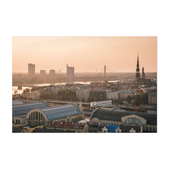Riga at Sunset 02 - Riga Riga Latvia Photography Unframed Wall Art ...