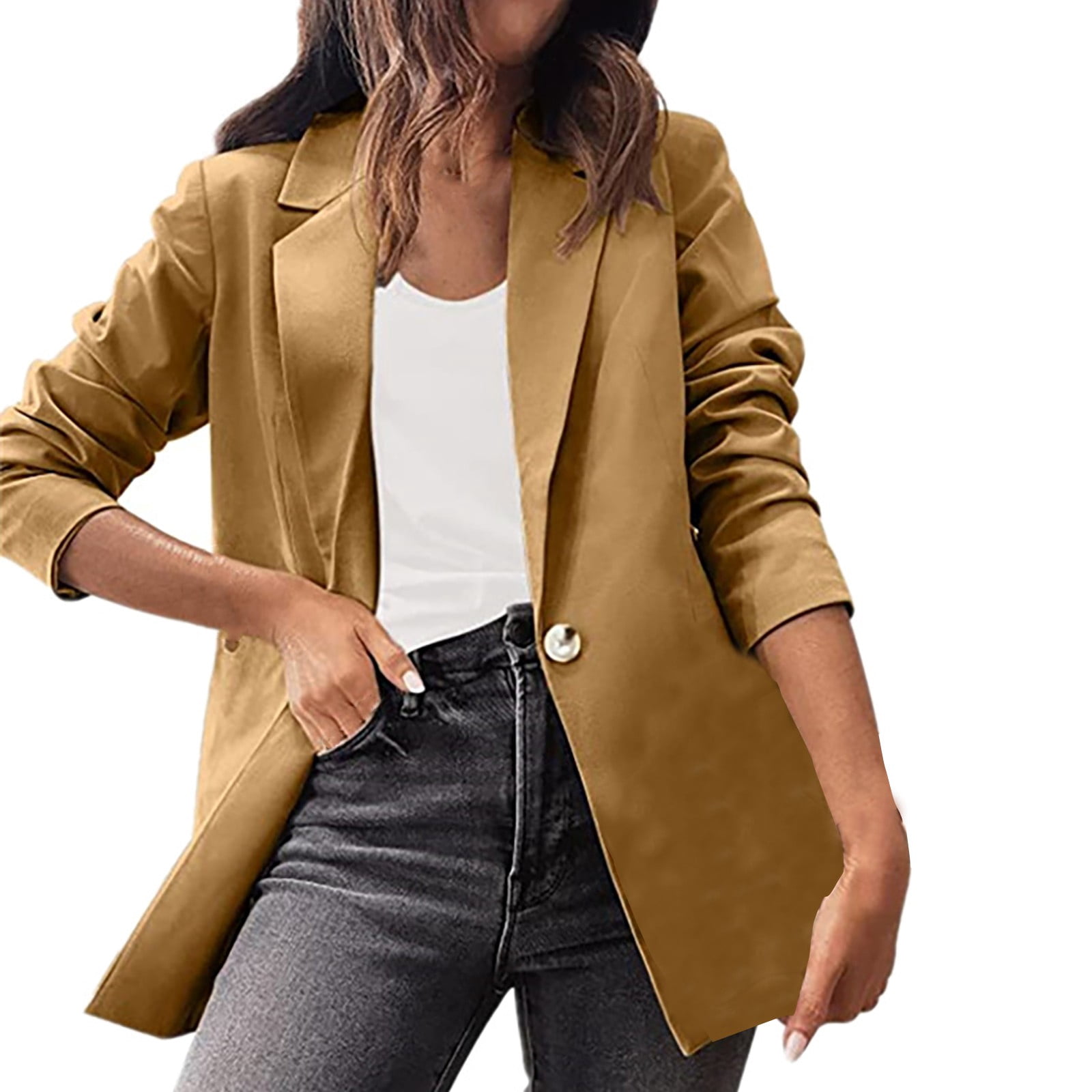 Rigardu Clearance Sale Blazers for Women Women Loose Top Long Sleeve ...