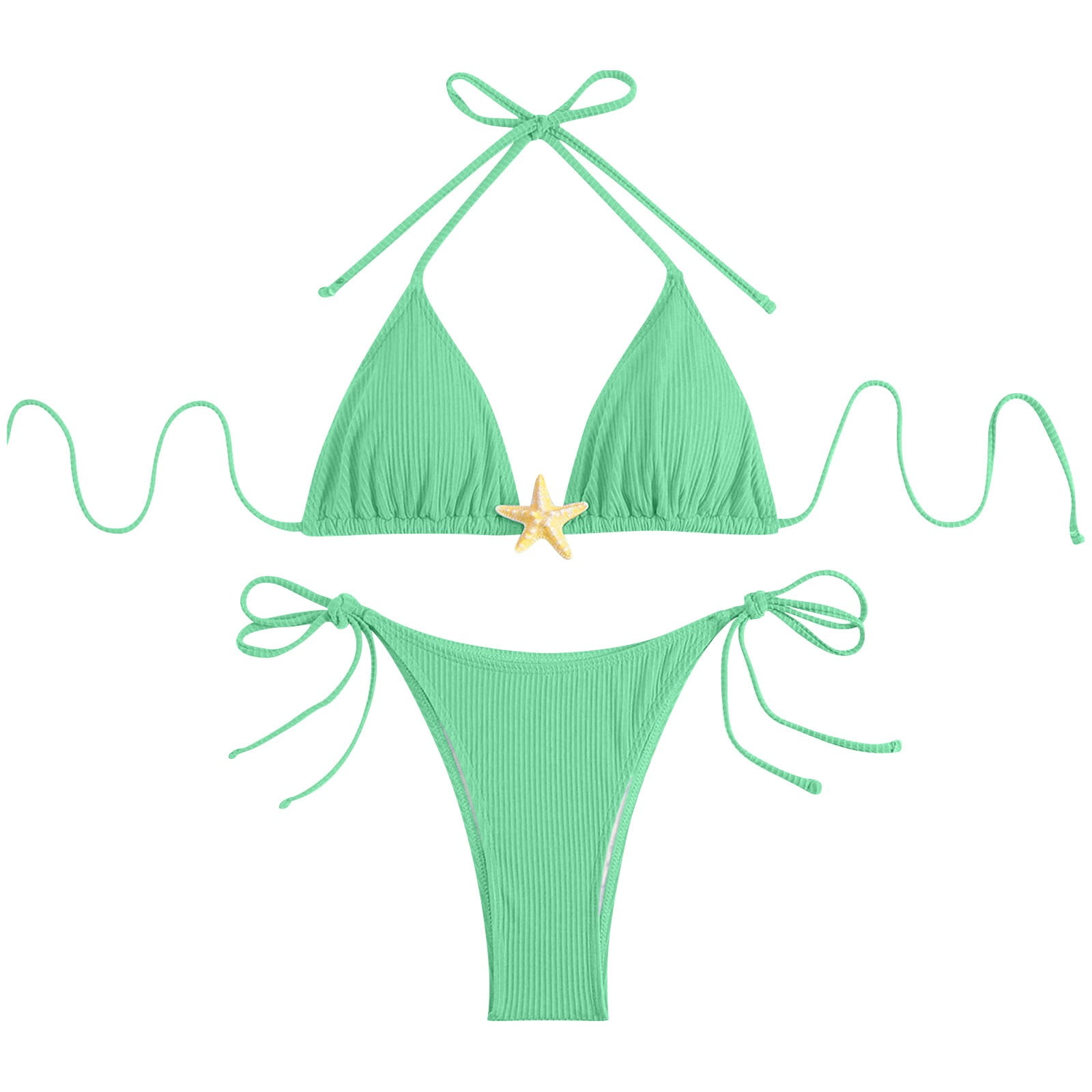 Rigardu Hot Sale!! Women Two Piece Swimsuit Halter String Triangle ...