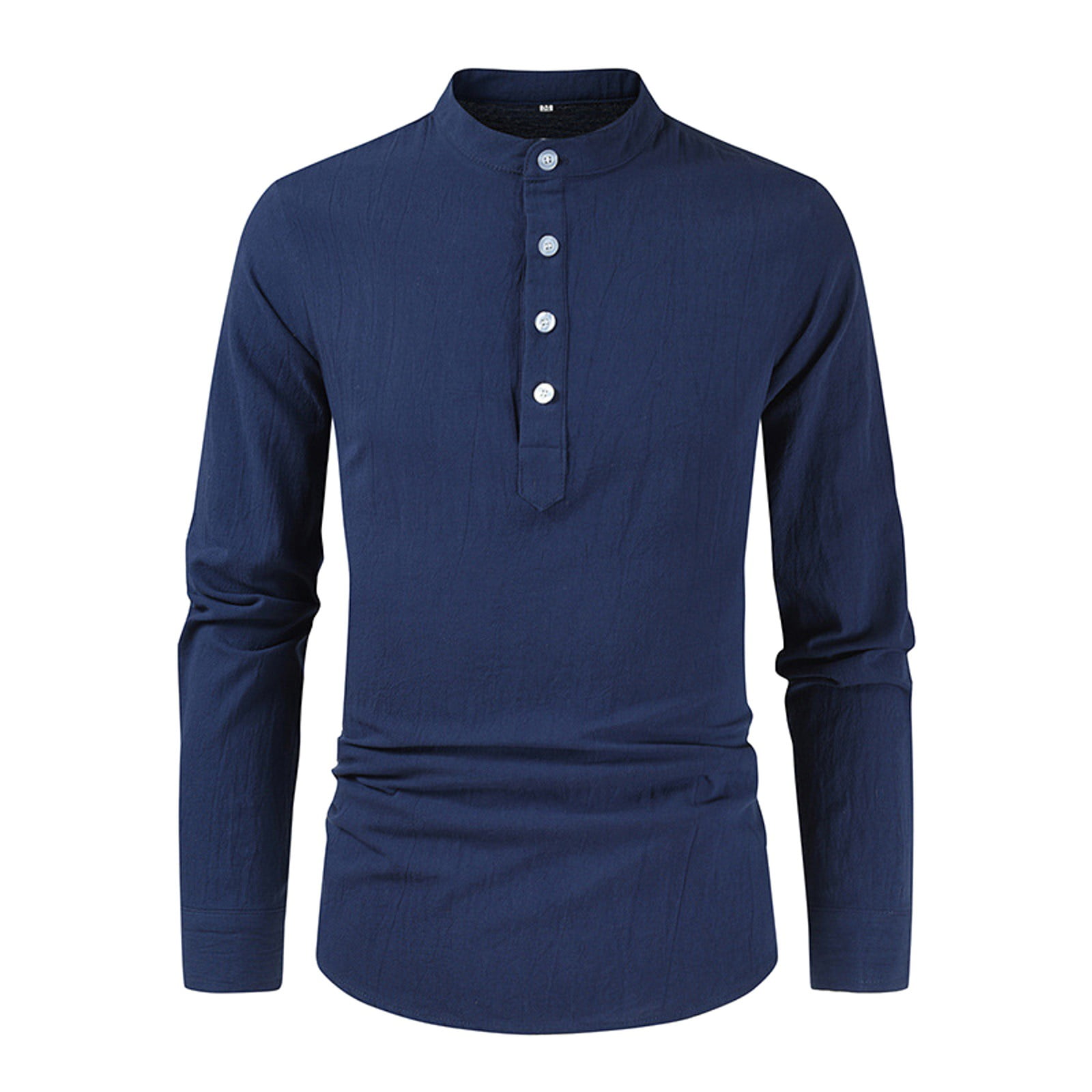 Rigardu Mens Fashion Simple Casual Collar Half Open Shirt Border Mens ...