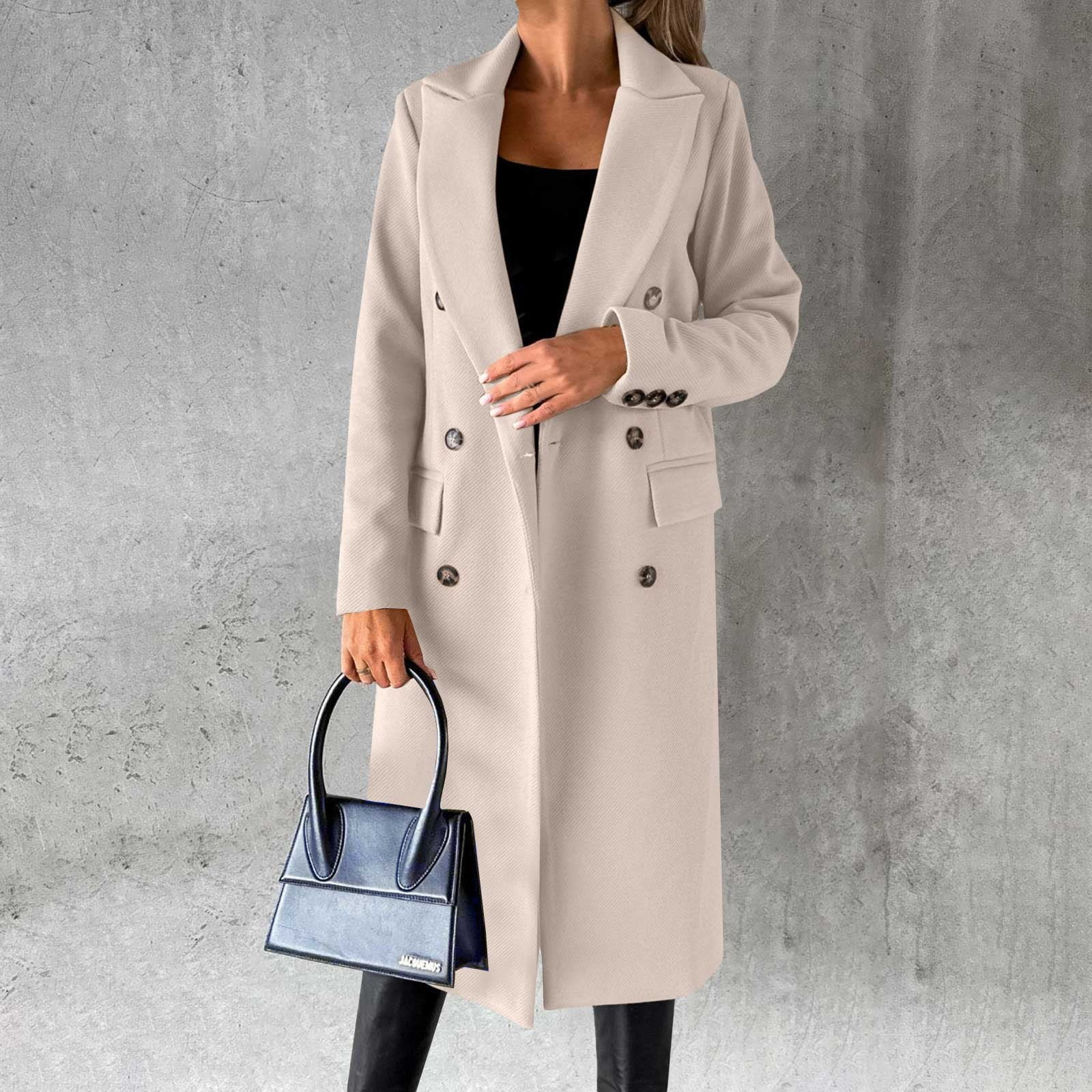 Rigardu Overcoat for Women Winter Long Winter Coats for Women Double ...