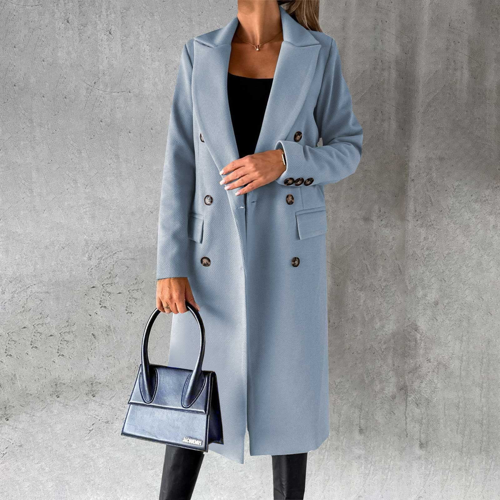 Rigardu Overcoat for Women Winter Long Winter Coats for Women Double ...