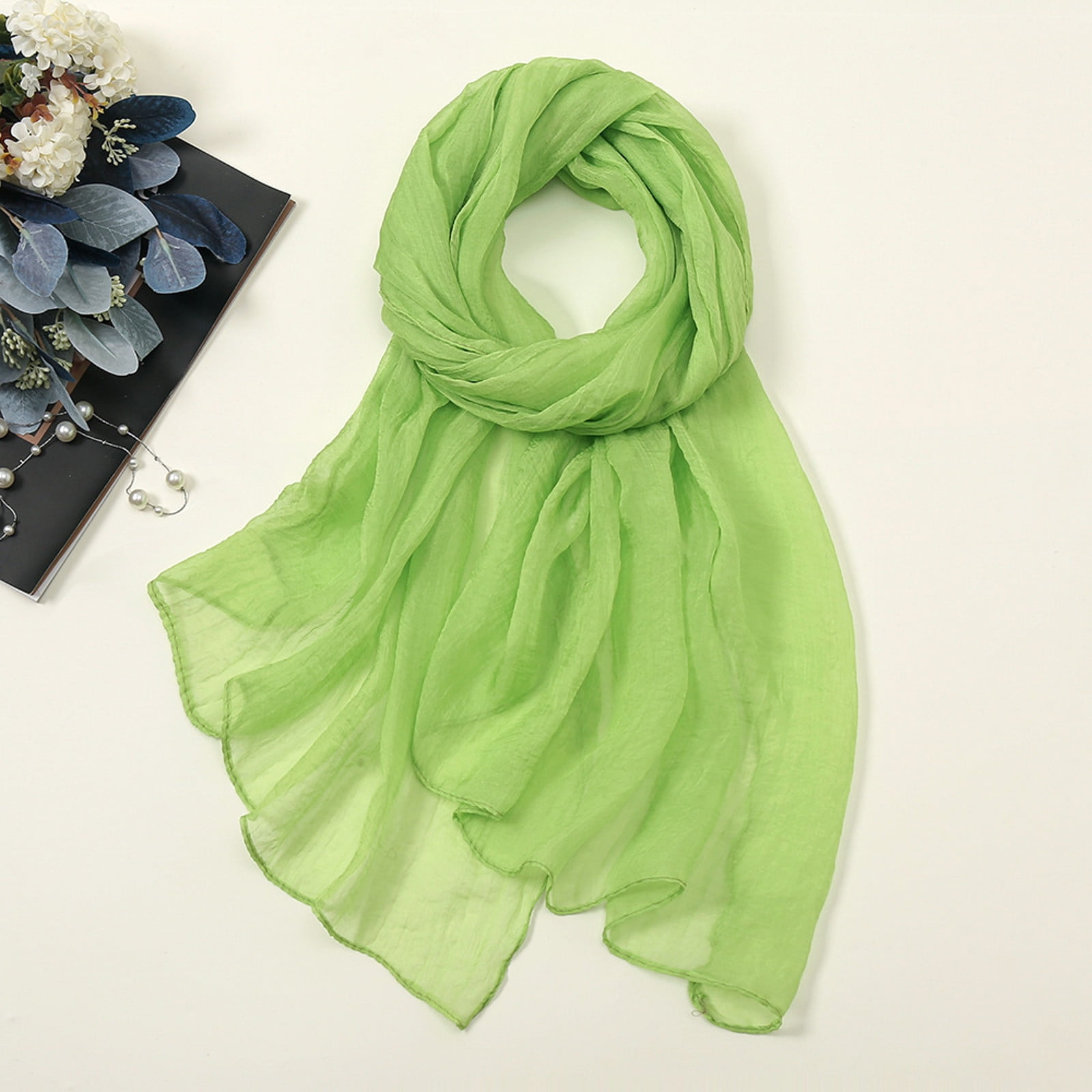 Rigardu Scarf for Women Women Summer Casual Colorful Multicolor Solid ...