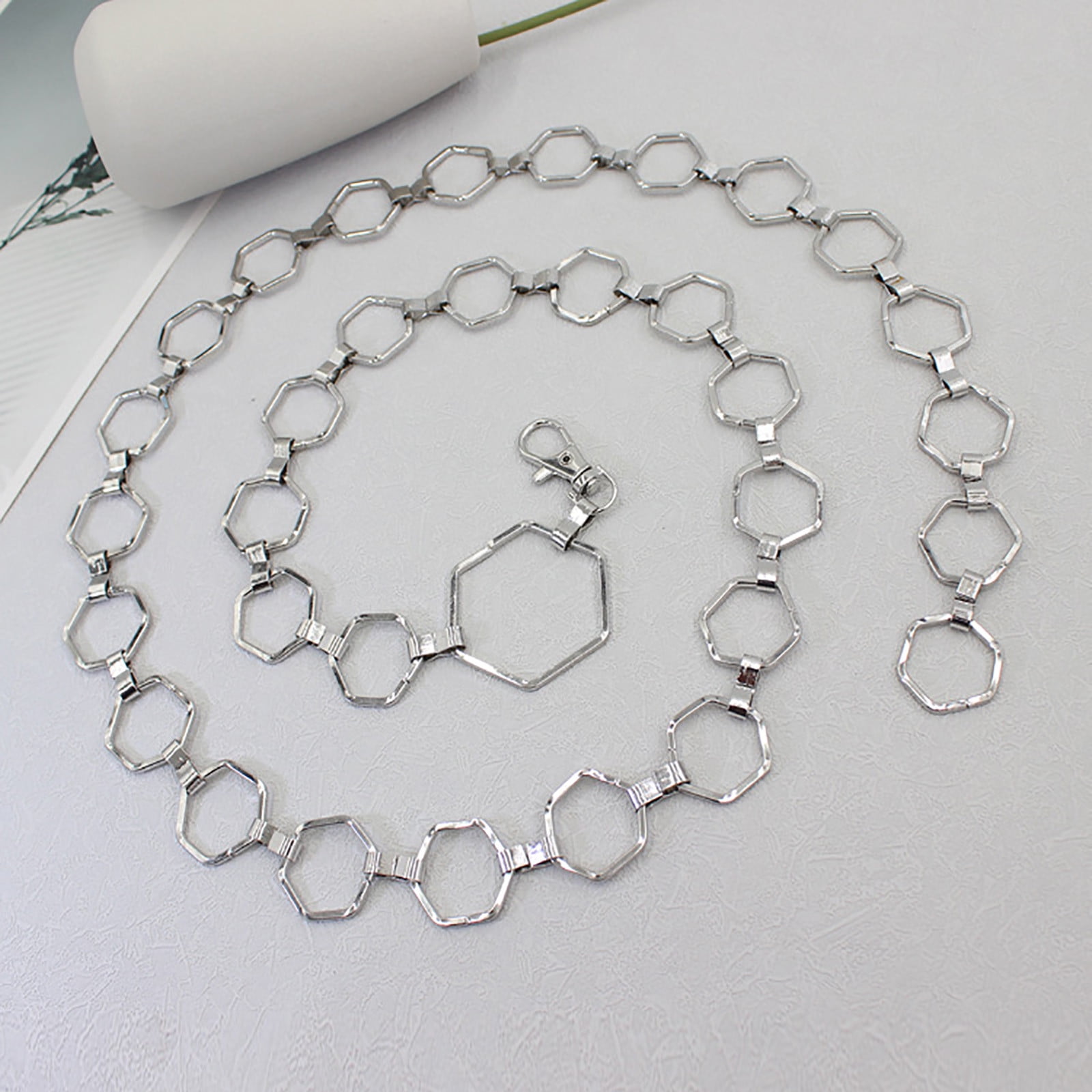 Rigardu belts for women Women Hook Adjustment Waist Metal String ...