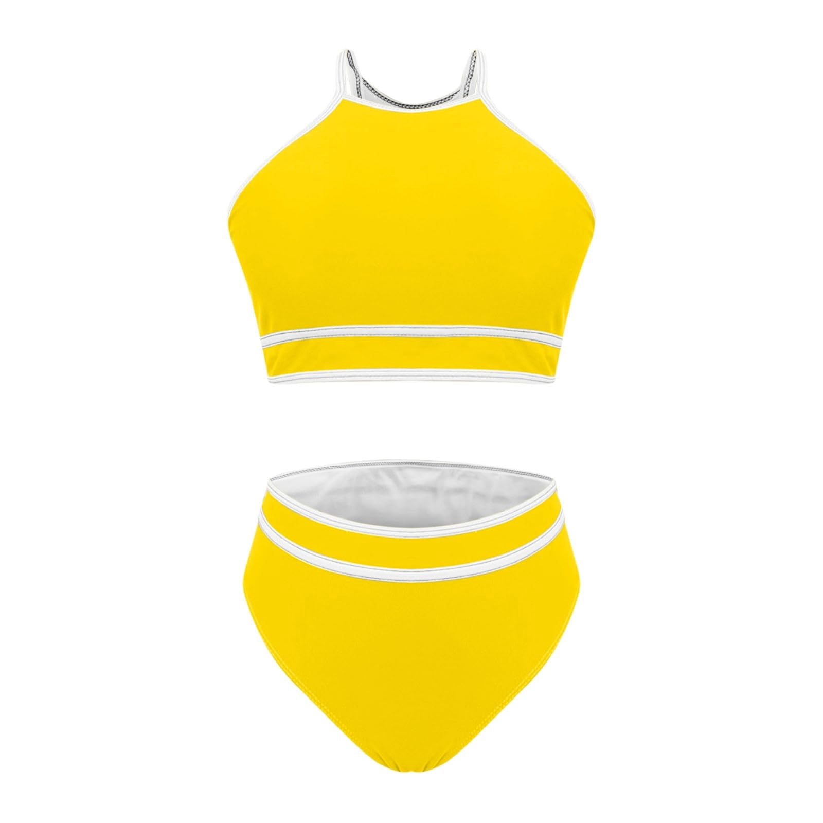 Rigardu tankini swimsuits for women Women's Solid Color Split Swimsuit ...