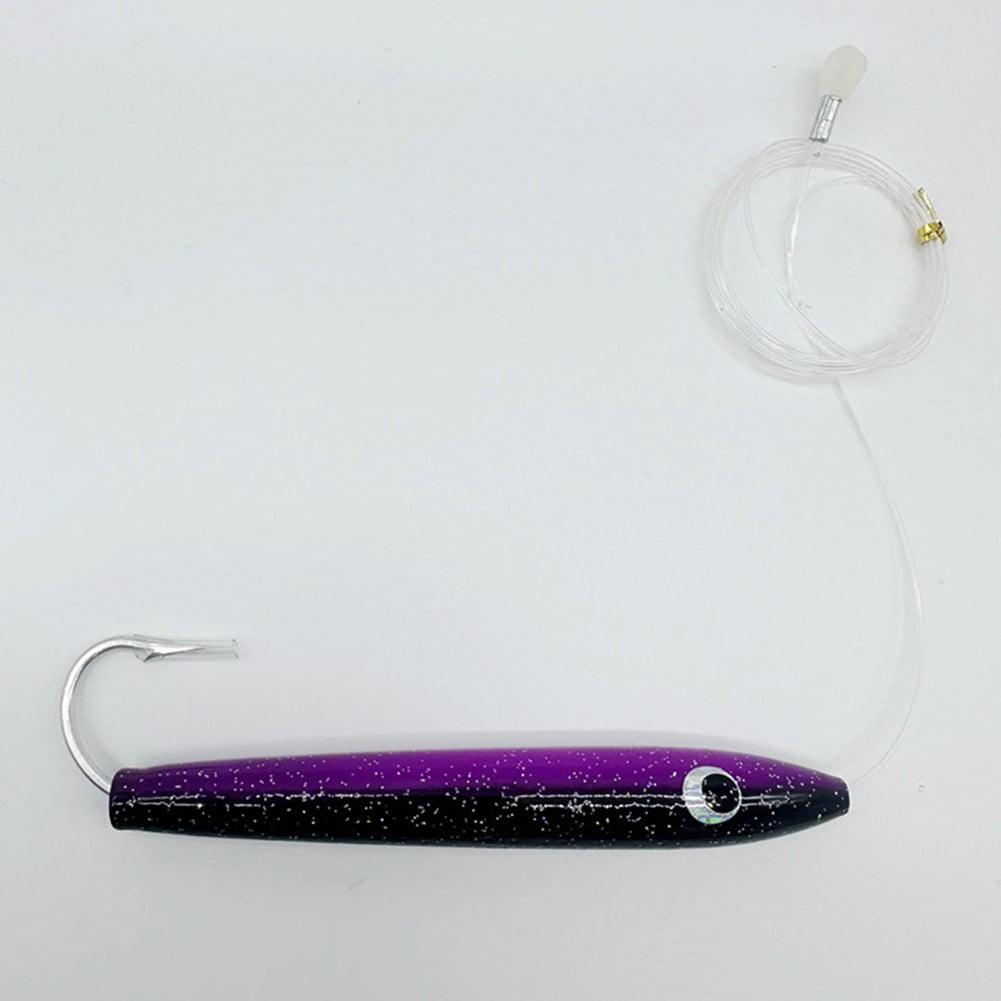 Rigged Cedar Plugs Tuna Lure Cast Wood Trolling Pencil Bait Drag ...