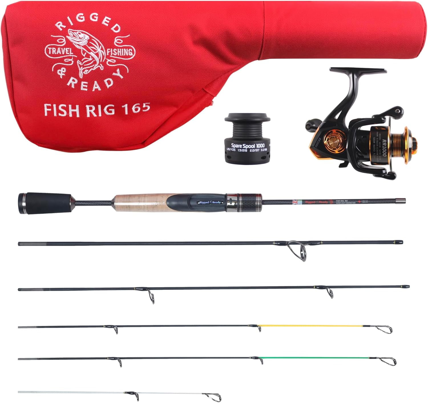 Rigged and Ready Fish Rig Super-Light Compact Travel Rods and Combo. 1 ...