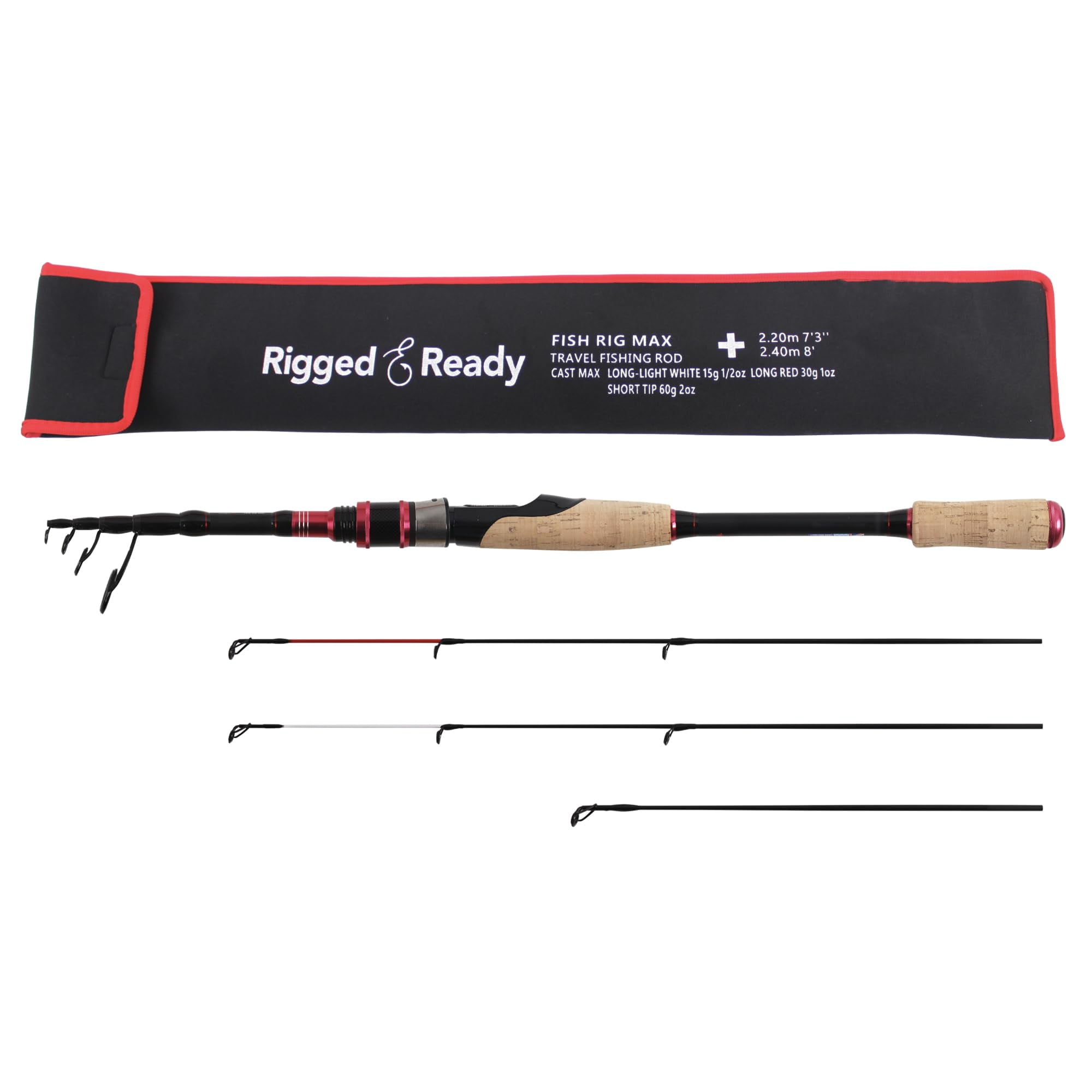 Rigged and Ready FISH RIG MAX TELE. Spin telescopic rod 240cm 8 ...