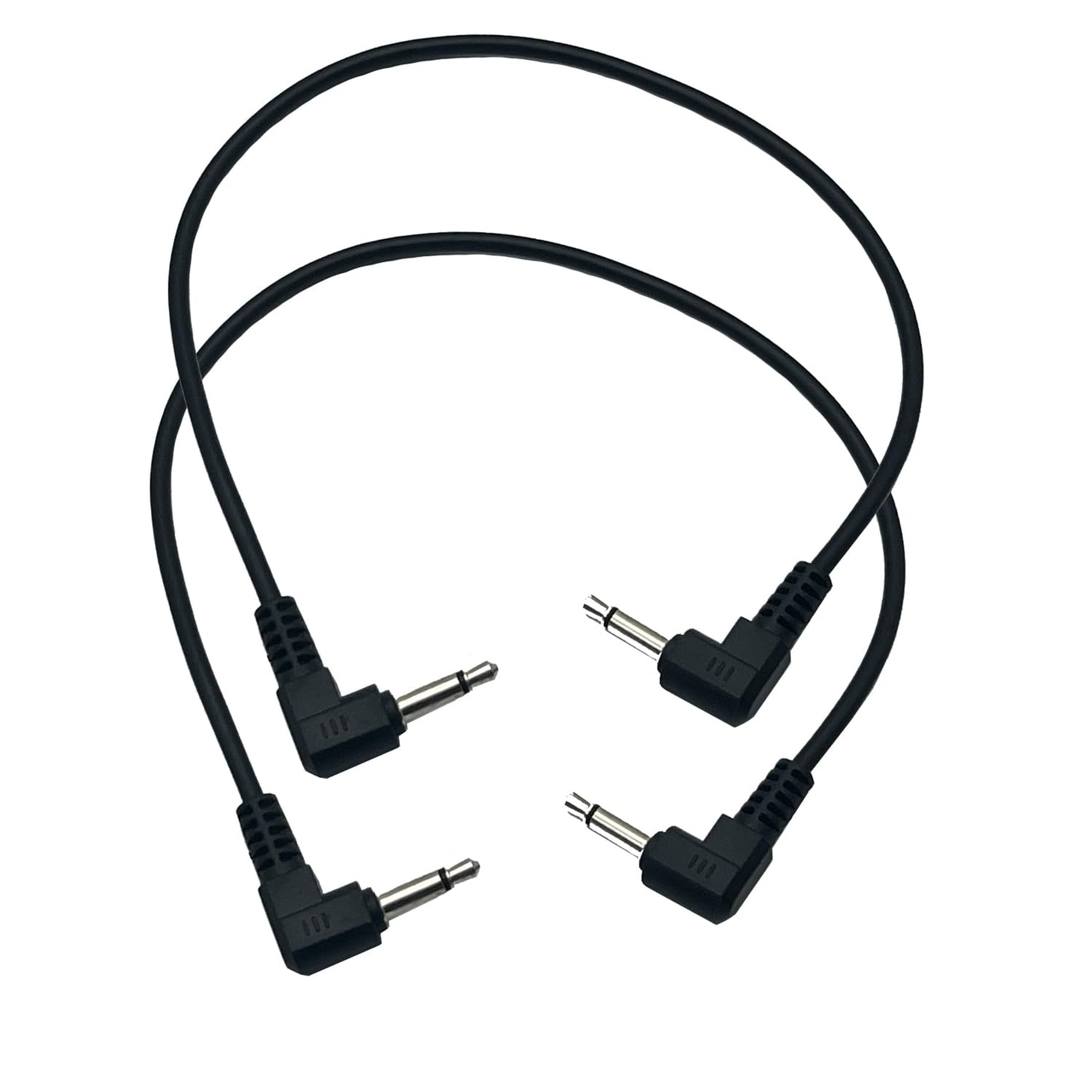 Right Angle 3.5mm Mono Audio Cable 2-Pack for Space-Saving Connections ...