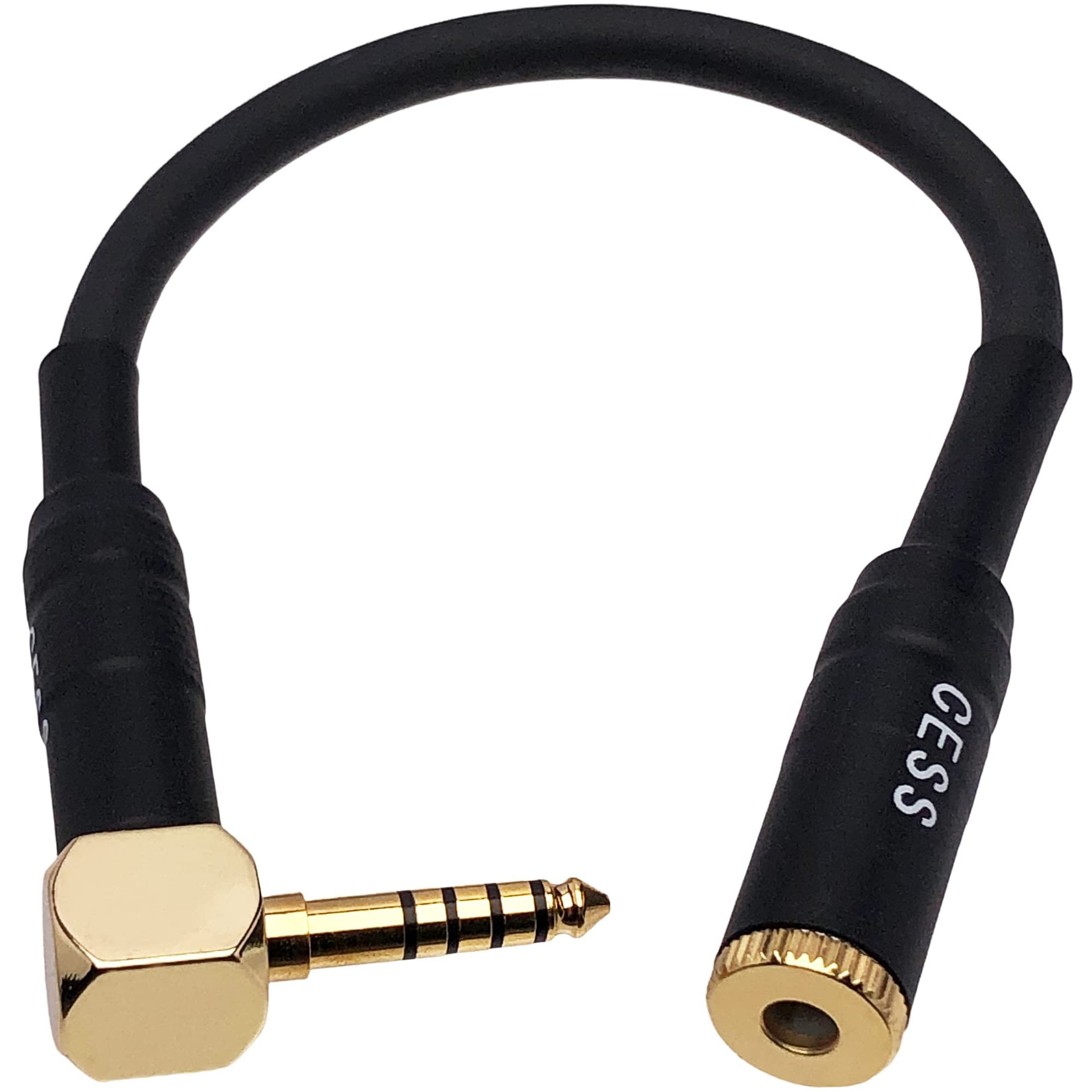 Right Angle 4.4mm Extension Cable for Headphones - 6-Inch Connector ...