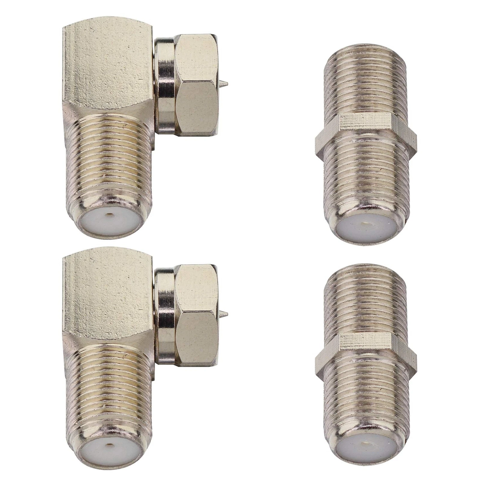 Right Angle Coax Connector F Male Plug To Female 2pcs And Rg6 F Type ...