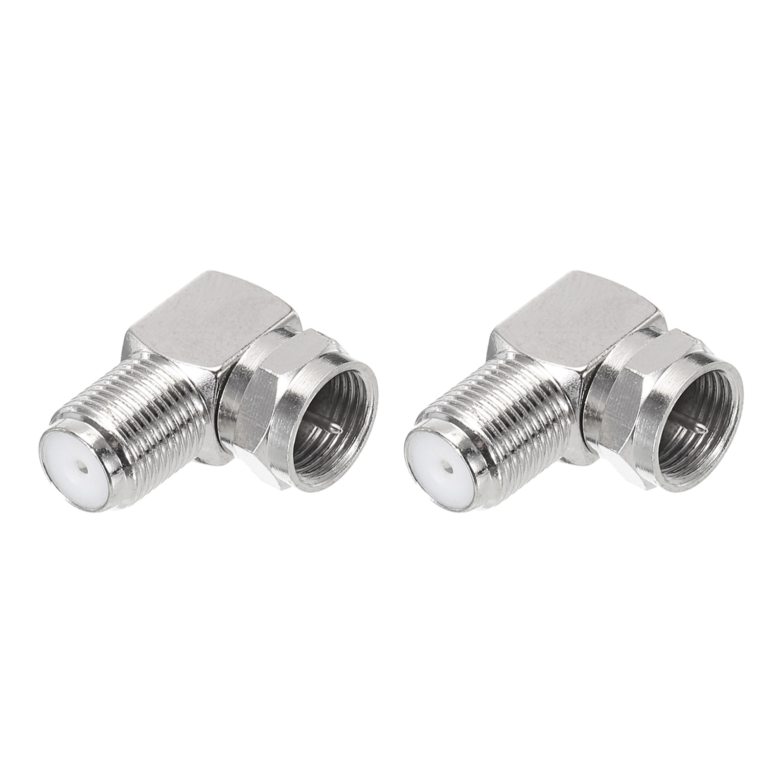 Right Angle Coaxial Connector F Male to F Female Gold Plated Adapter 75 ...