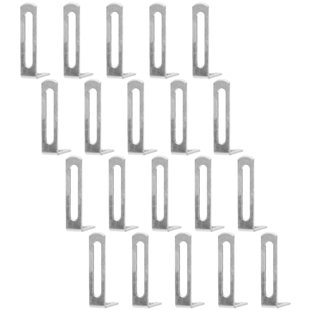 Right Angle Code 20 Pcs Shelf Bracket Brackets for Wood Metal Shelves ...
