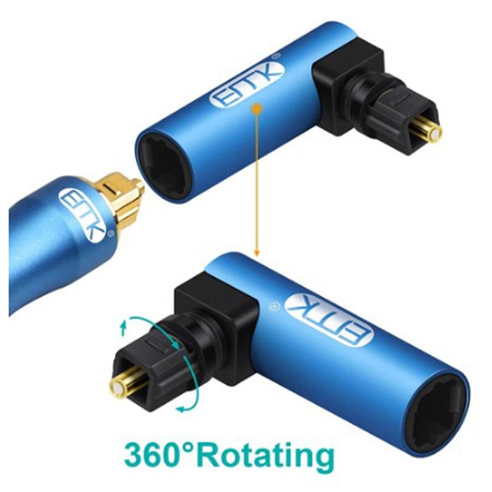 Right Angle Digital Optical Audio SPDIF Toslink 90 degree Optical ...