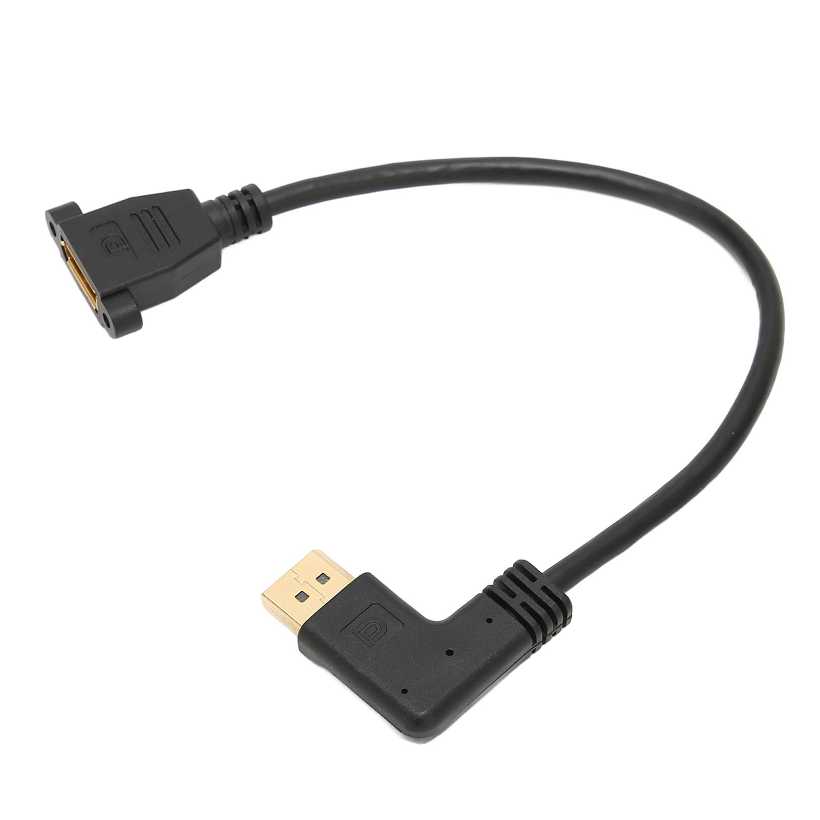 Right Angle Displayport Cable Double Hole Lockable Type 4K HD 90 ...