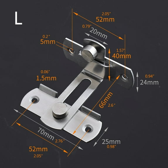 Right Angle Door for Latch 90 Degree Slide Gate Hasp Latches Lock Flip ...