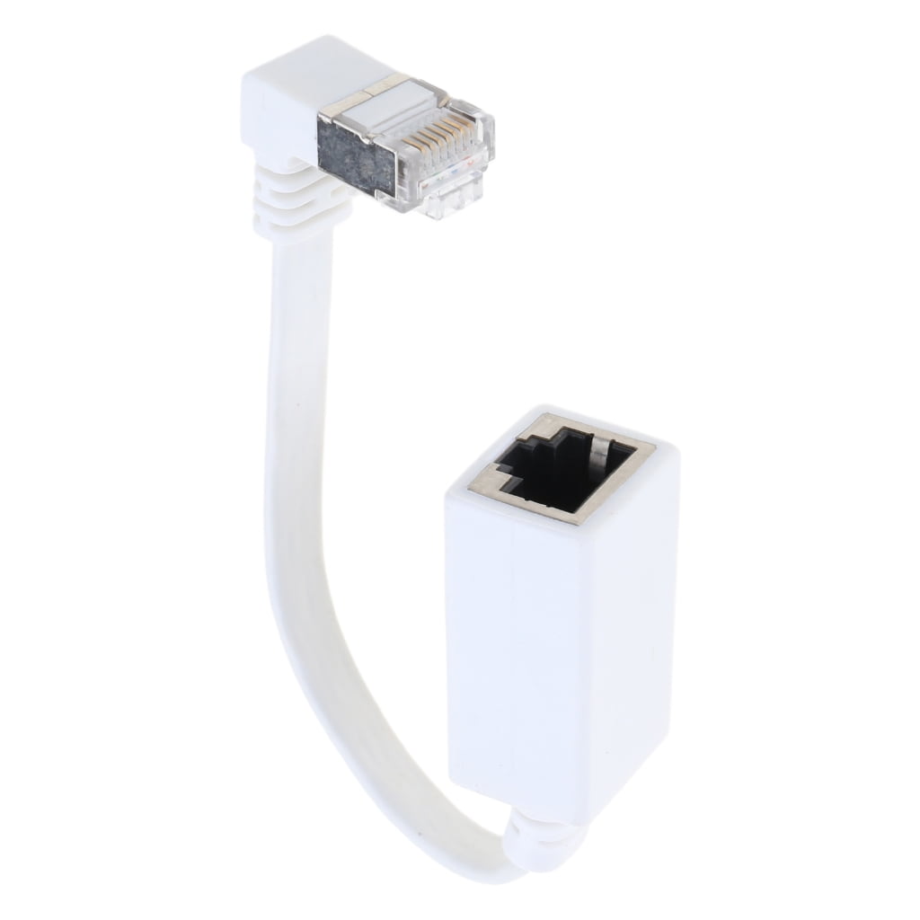 Right Angle Ethernet Extension Cable 90 Degree CAT7 Ethernet Cable RJ45 ...