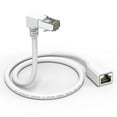 Right Angle Ethernet Extension Cable UPangle 1.5ft-White, 90 Degree ...